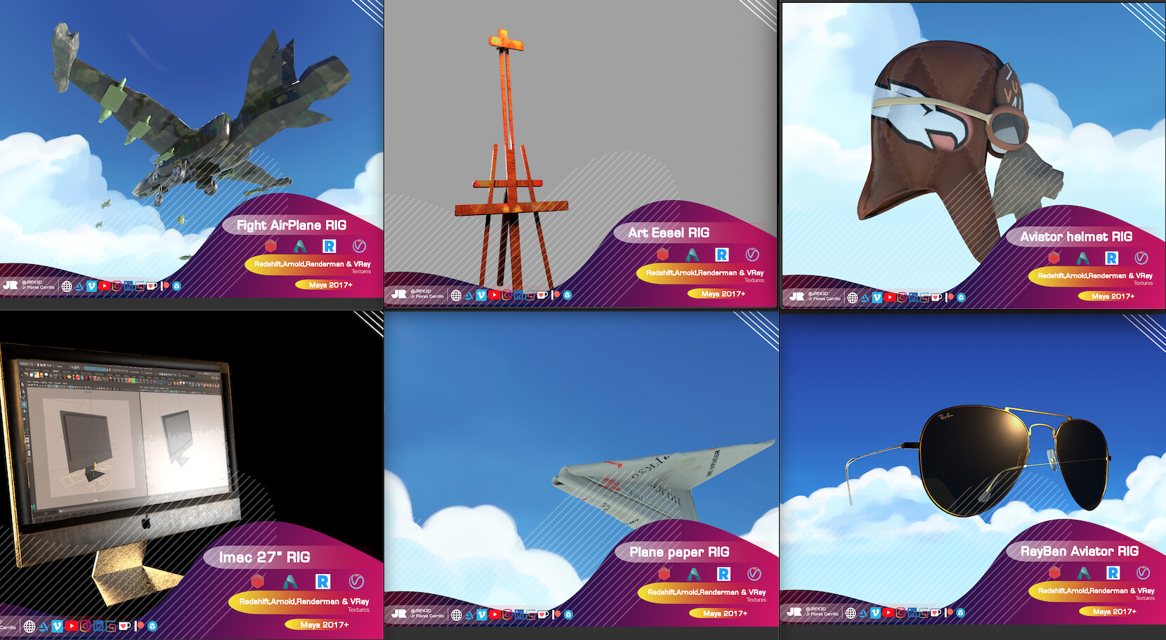 ArtStation - MY MAYA RIGS for FREE