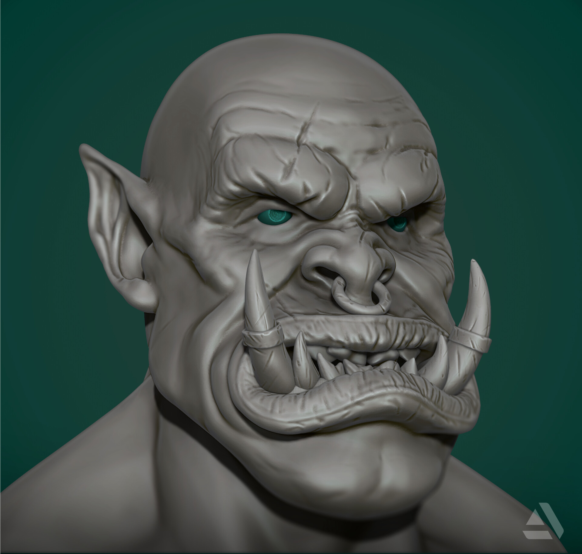 ArtStation - Orc Bust Sculpt
