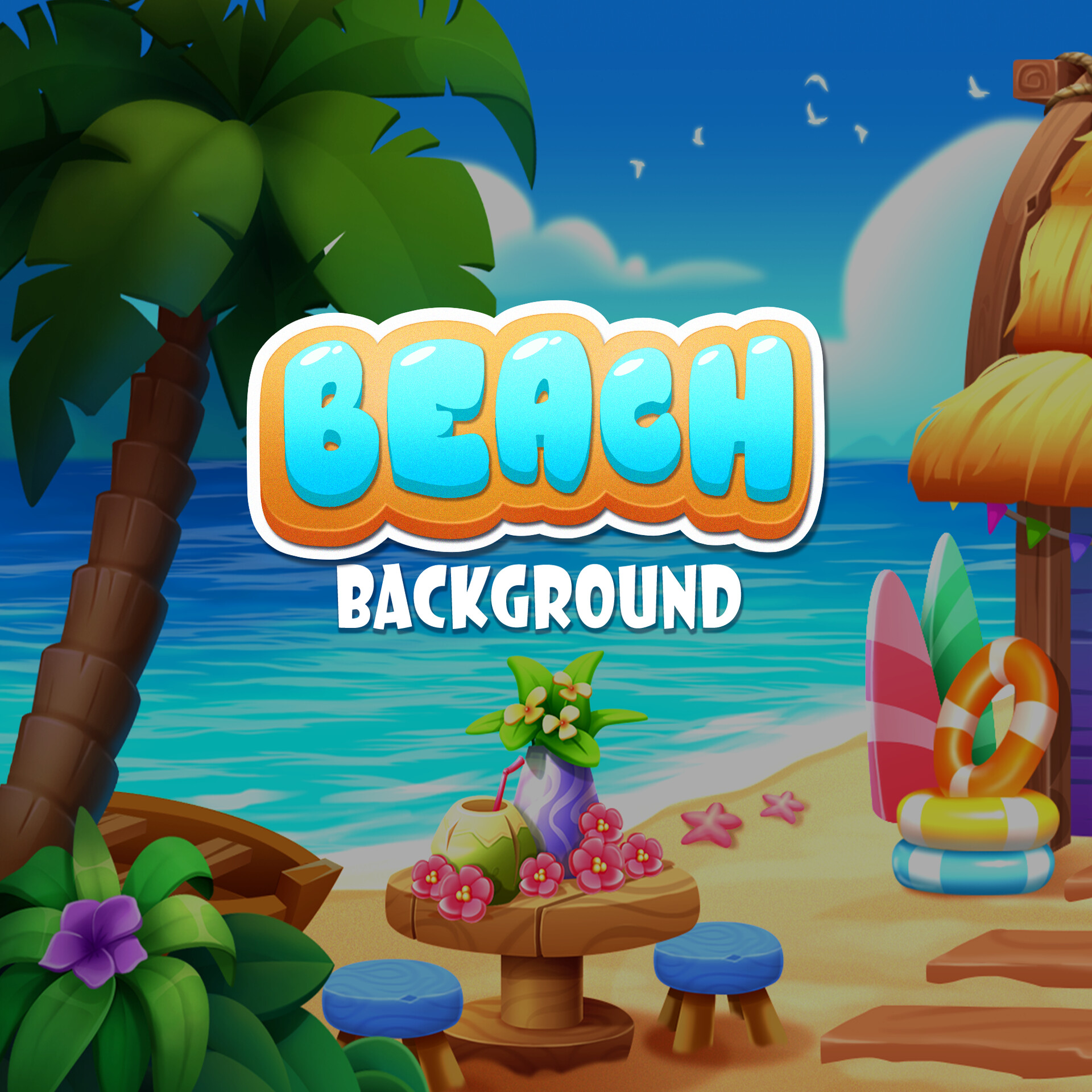 ArtStation - beach background