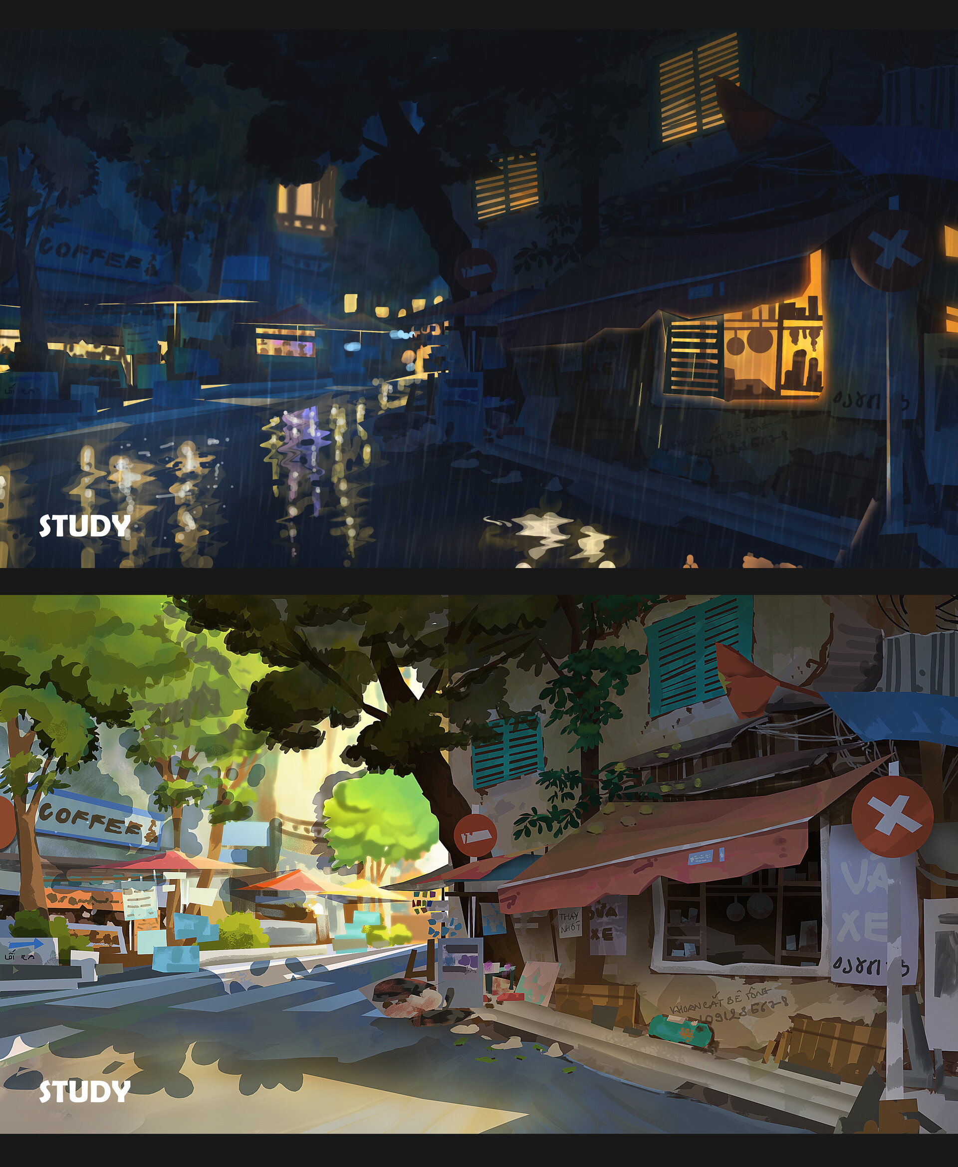 ArtStation - 2D Changing Mood Background