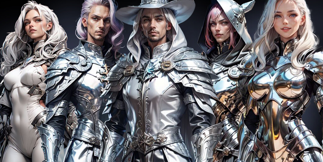 ArtStation - 248 Battle Dazzling Chrome Armor RPG Reference Art V1 4K ...