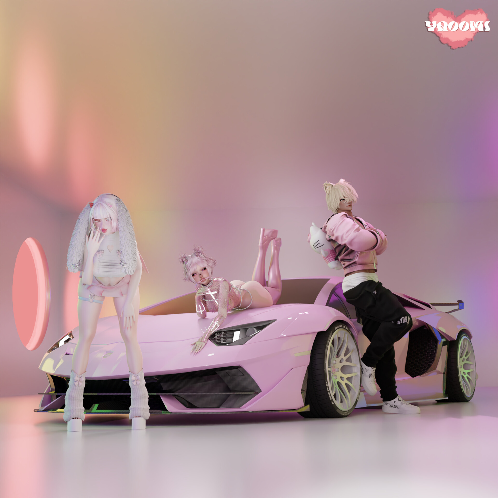ArtStation - Render Art Car Scene Collaboration by Yaoomi