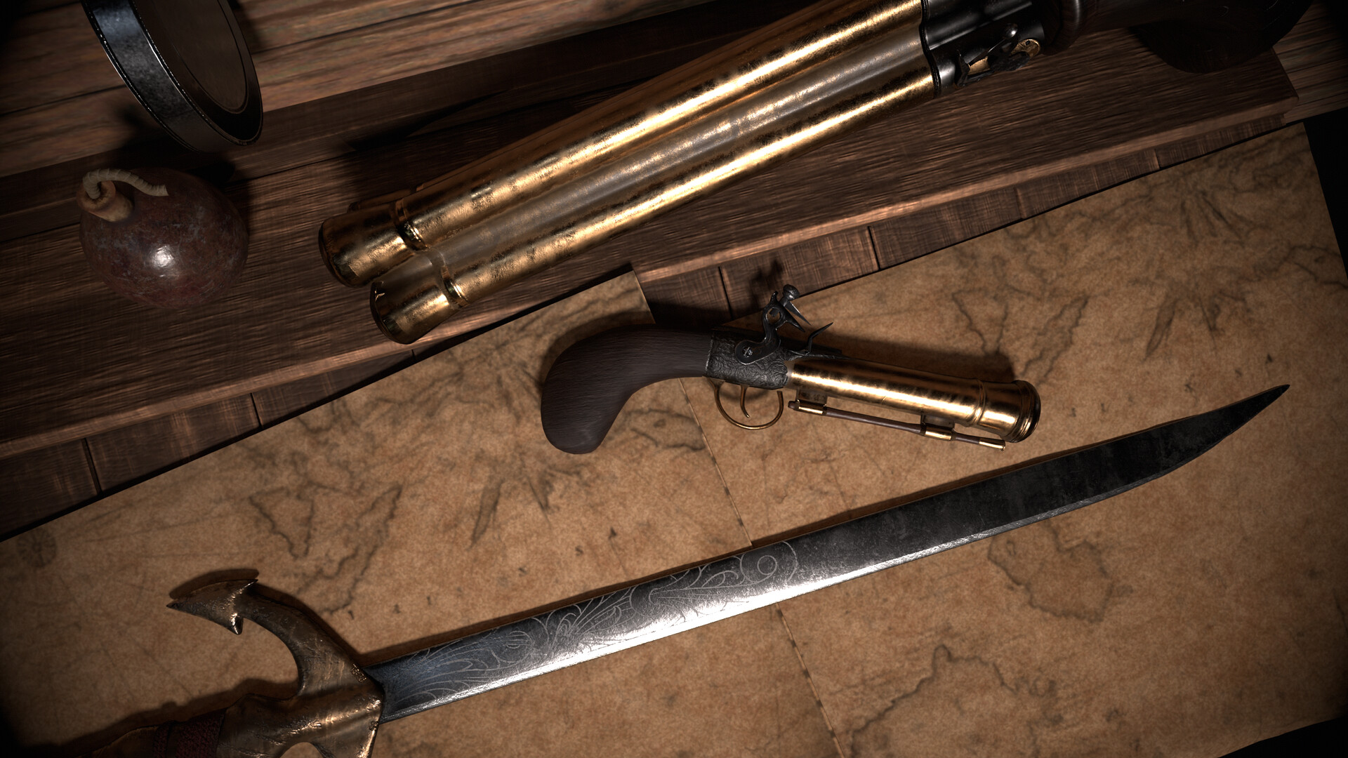 ArtStation - Pirate Weapon Collection (2022 - FPS Student Project Game ...