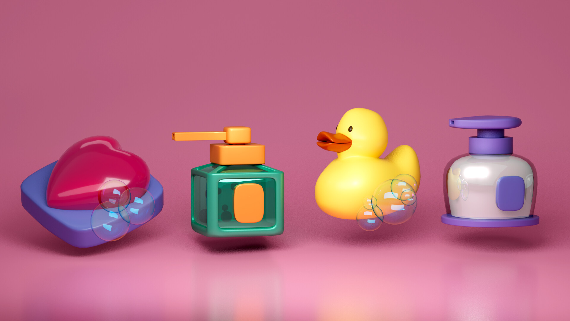 ArtStation - Bathroom Props Based by the art of Olga Markulan