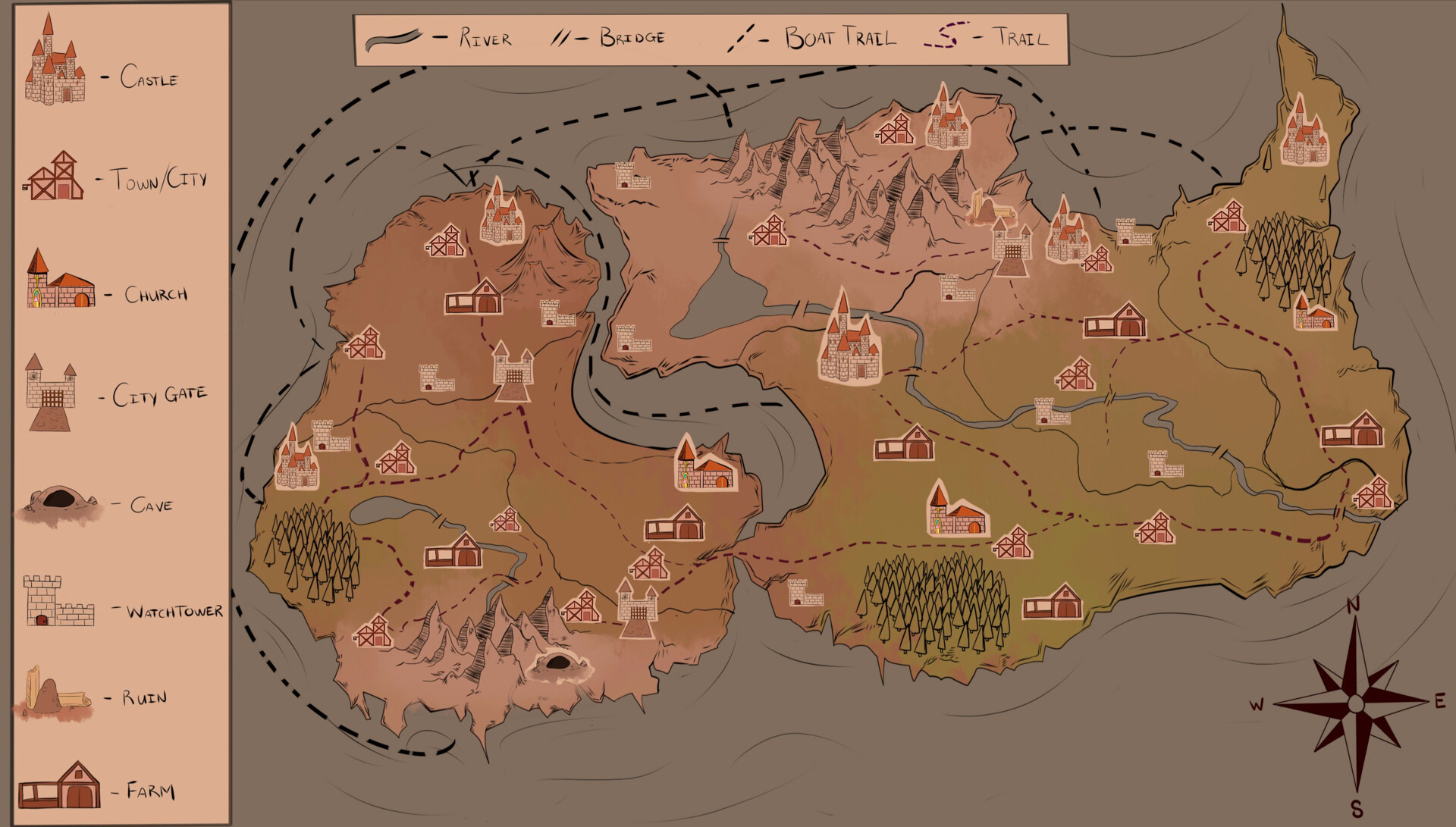 ArtStation - Fantasy map Example