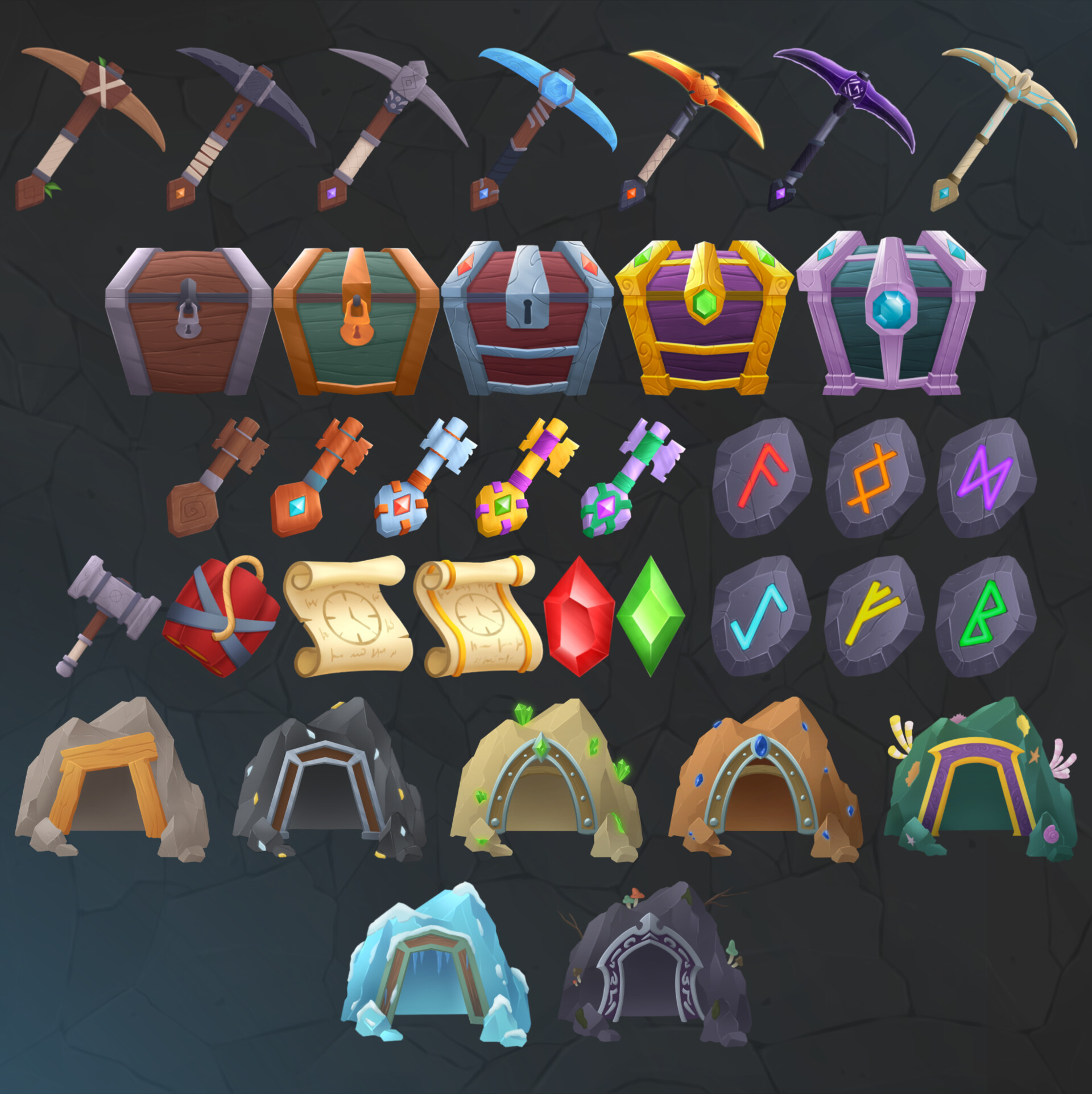 ArtStation - Project: Cave Miner - Clicker Game | Part №1