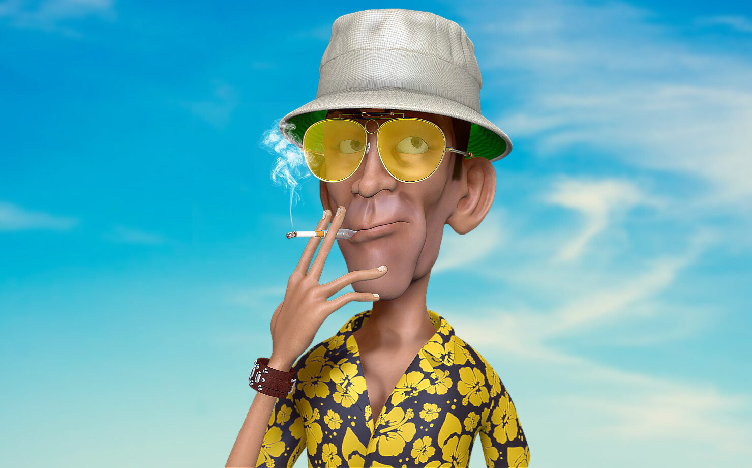 ArtStation - Hunter S. Thompson