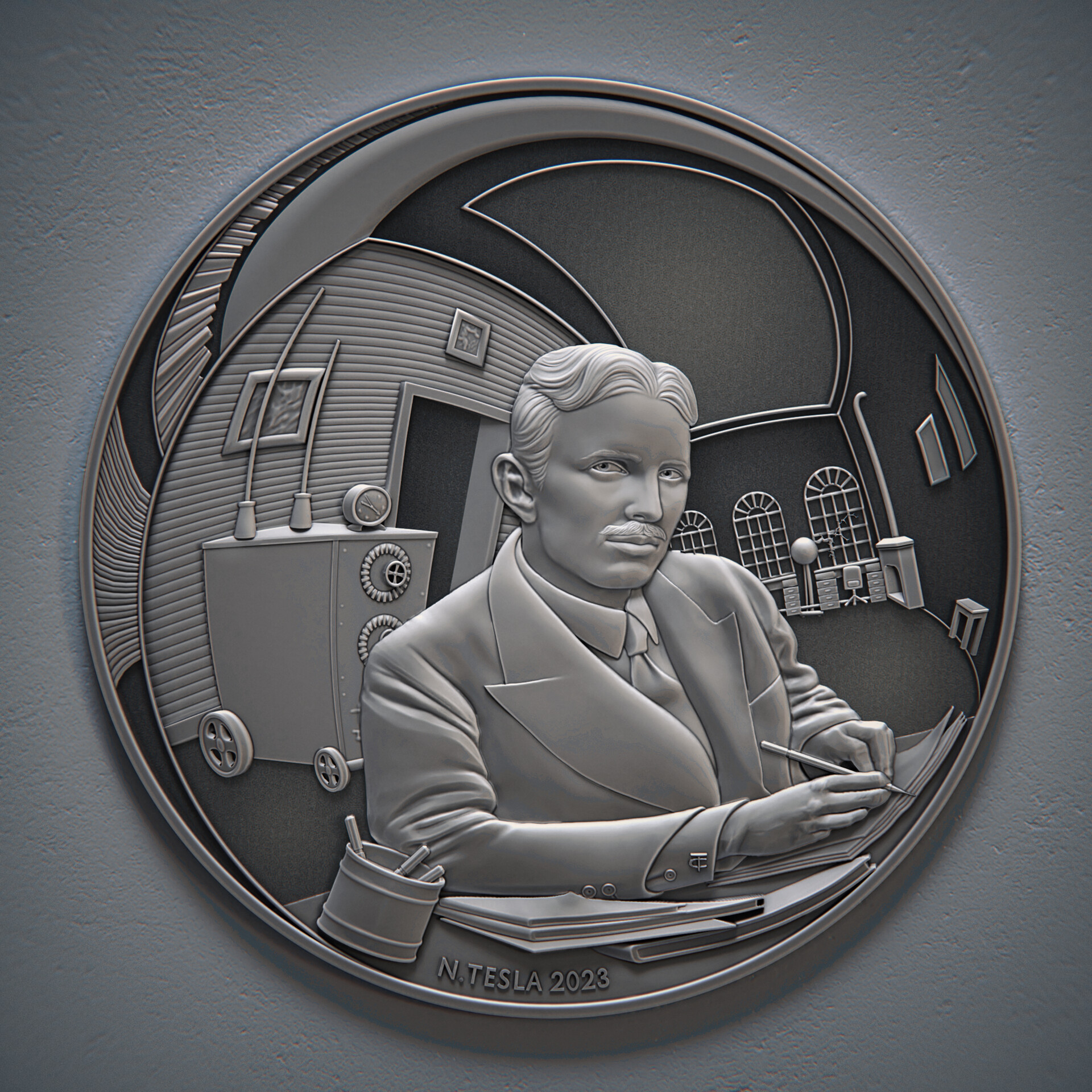 ArtStation - Coins: Genius, Tesla 2023