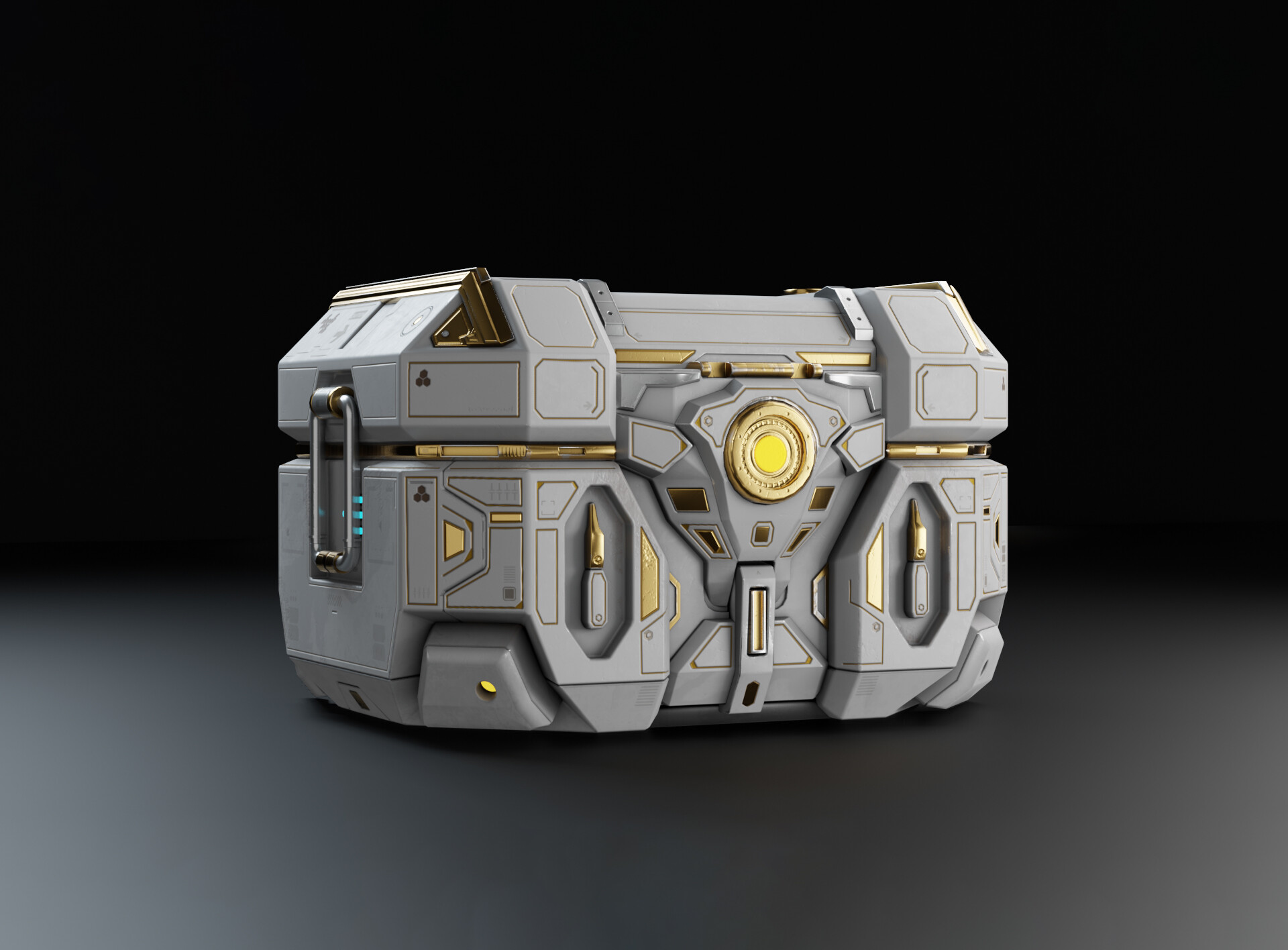 ArtStation - SCI-FI White Chest PBR Low-poly 3D model