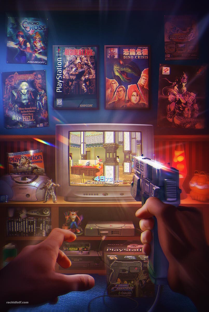 ArtStation - Playstation 1 - Time Crisis ( Guncon )