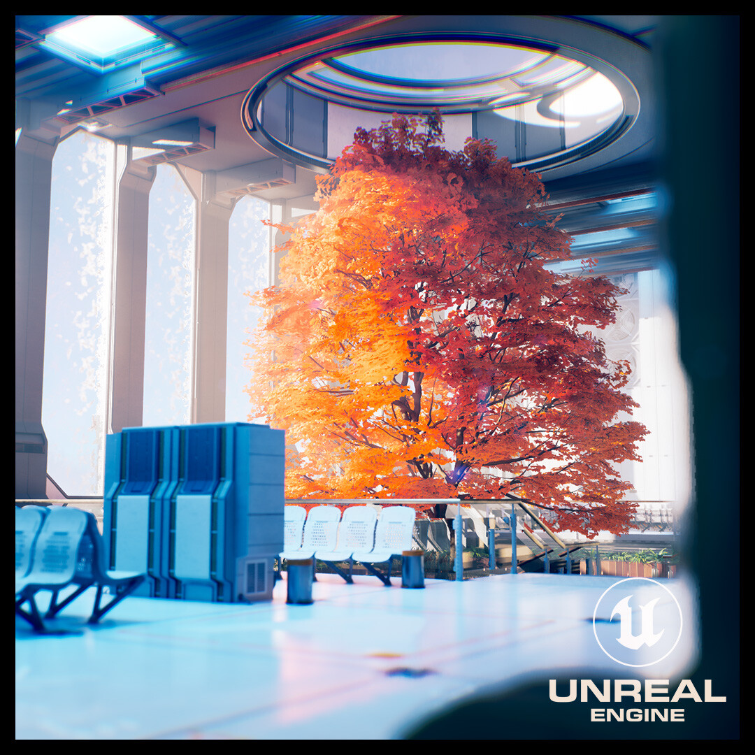 ArtStation - Sci-fi spaceport lounge - Unreal Engine 5 Environment