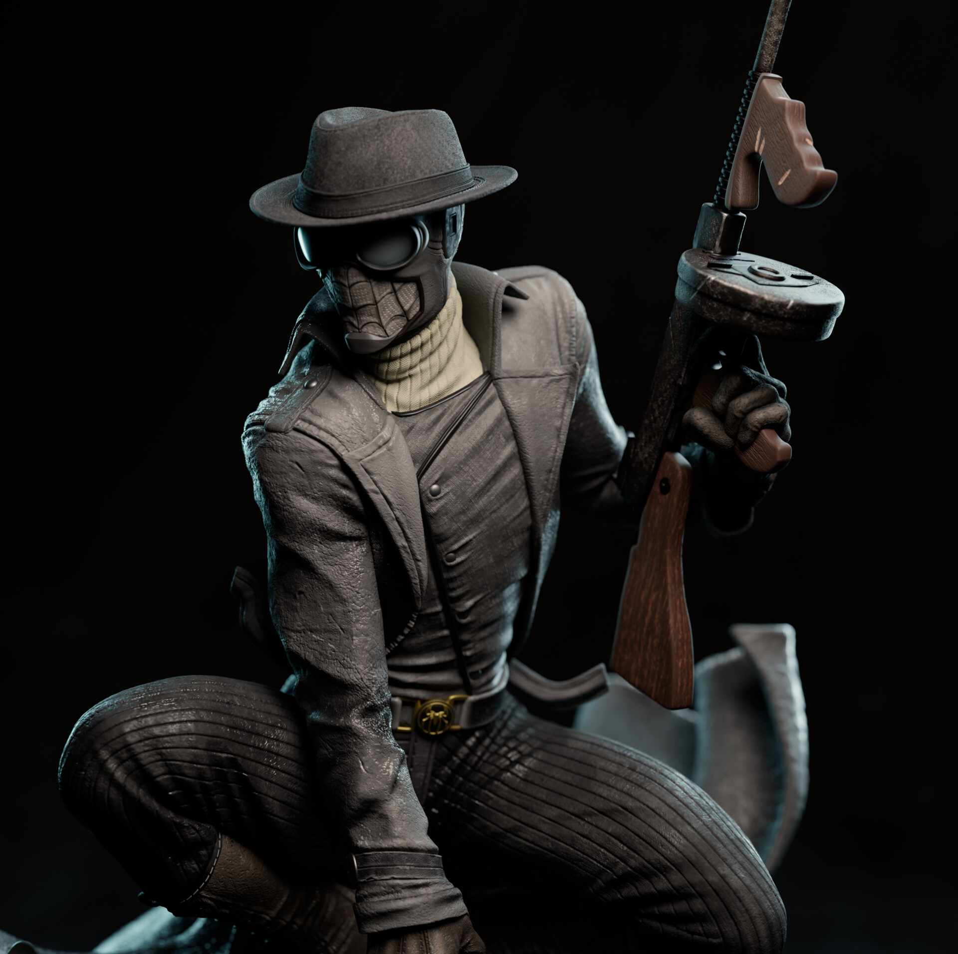 ArtStation - Spider noir statue