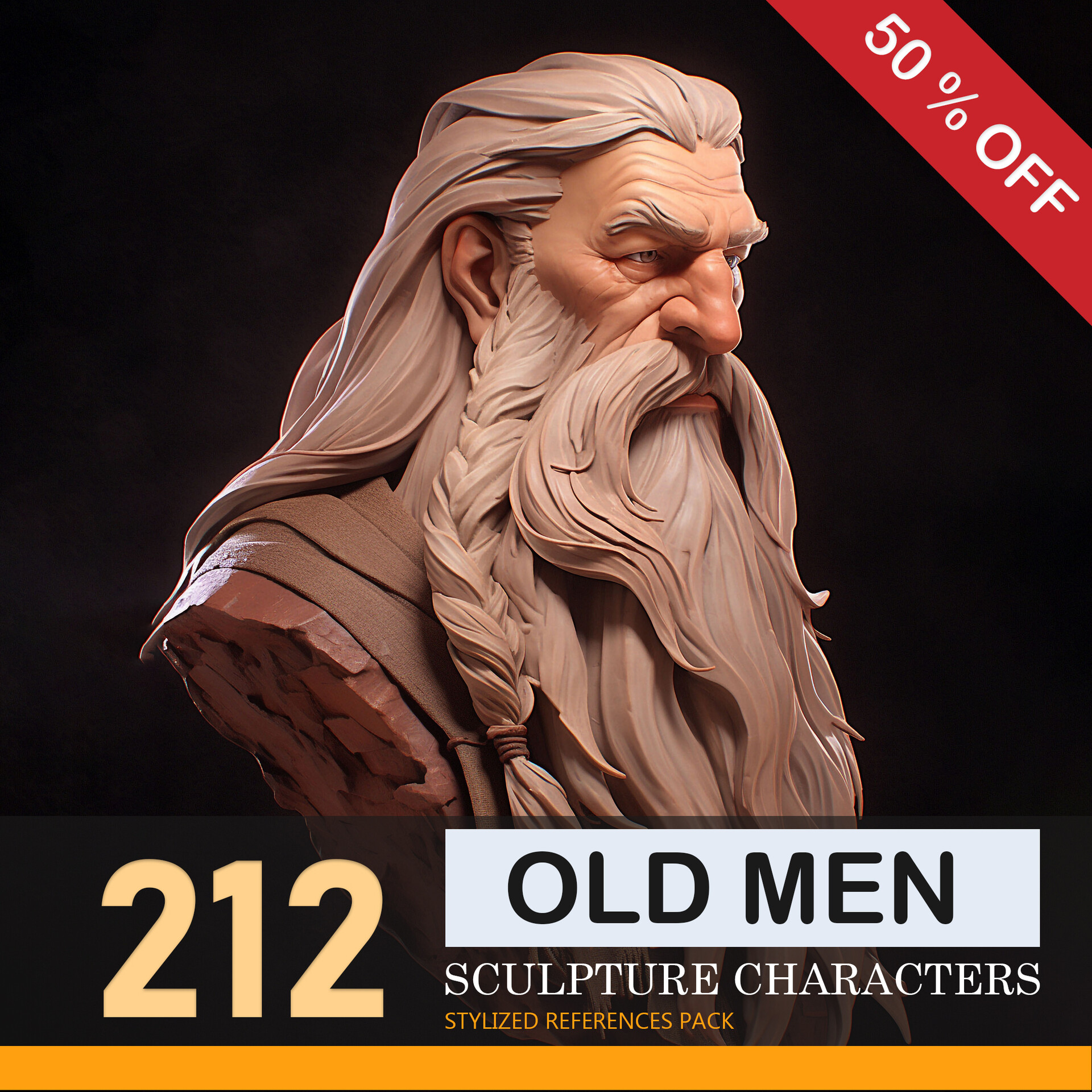 ArtStation - Get a 50% discount on over 4000 images-Stylized Old men ...