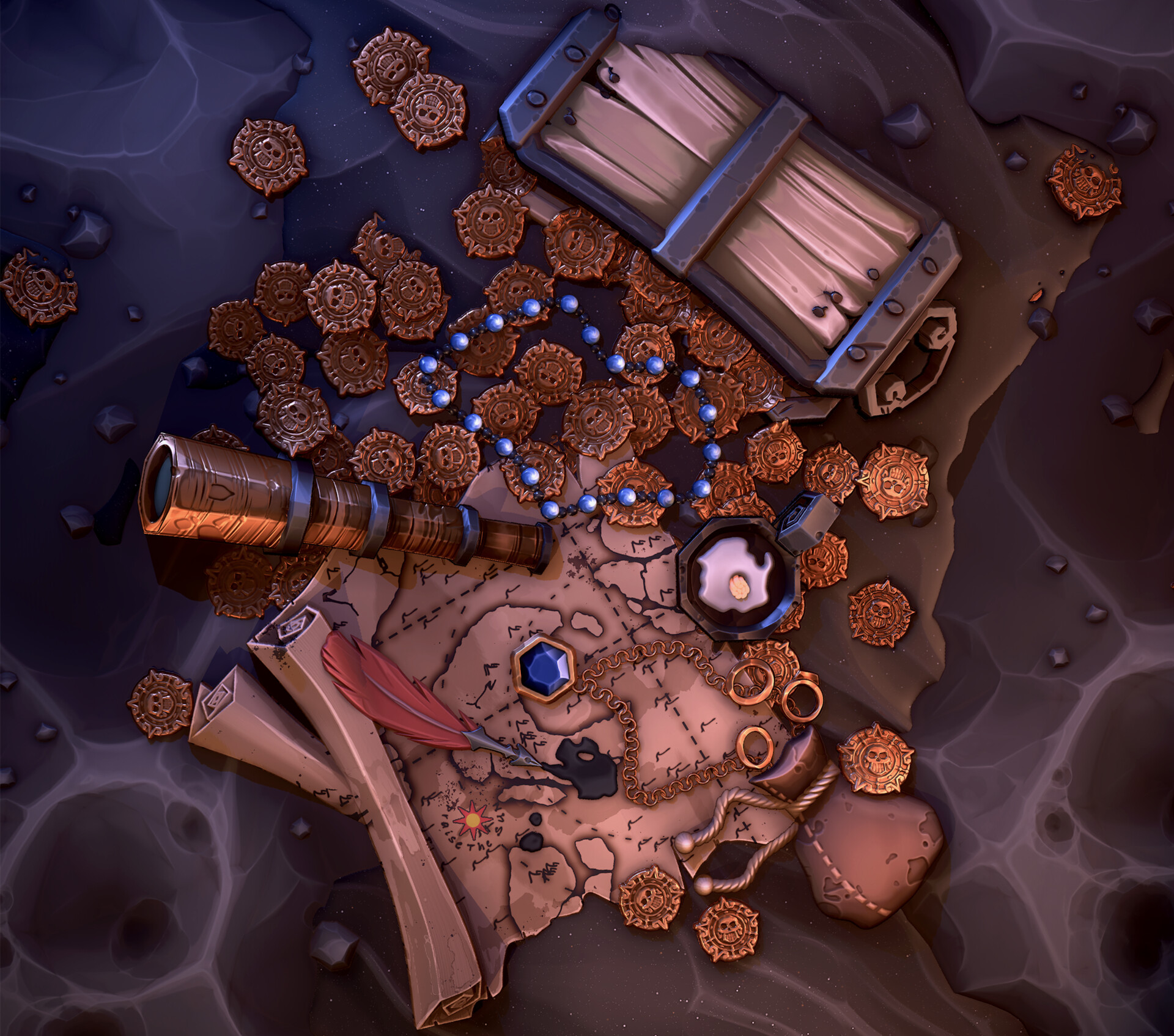 ArtStation - Substance designer Stylized Texture : Chest