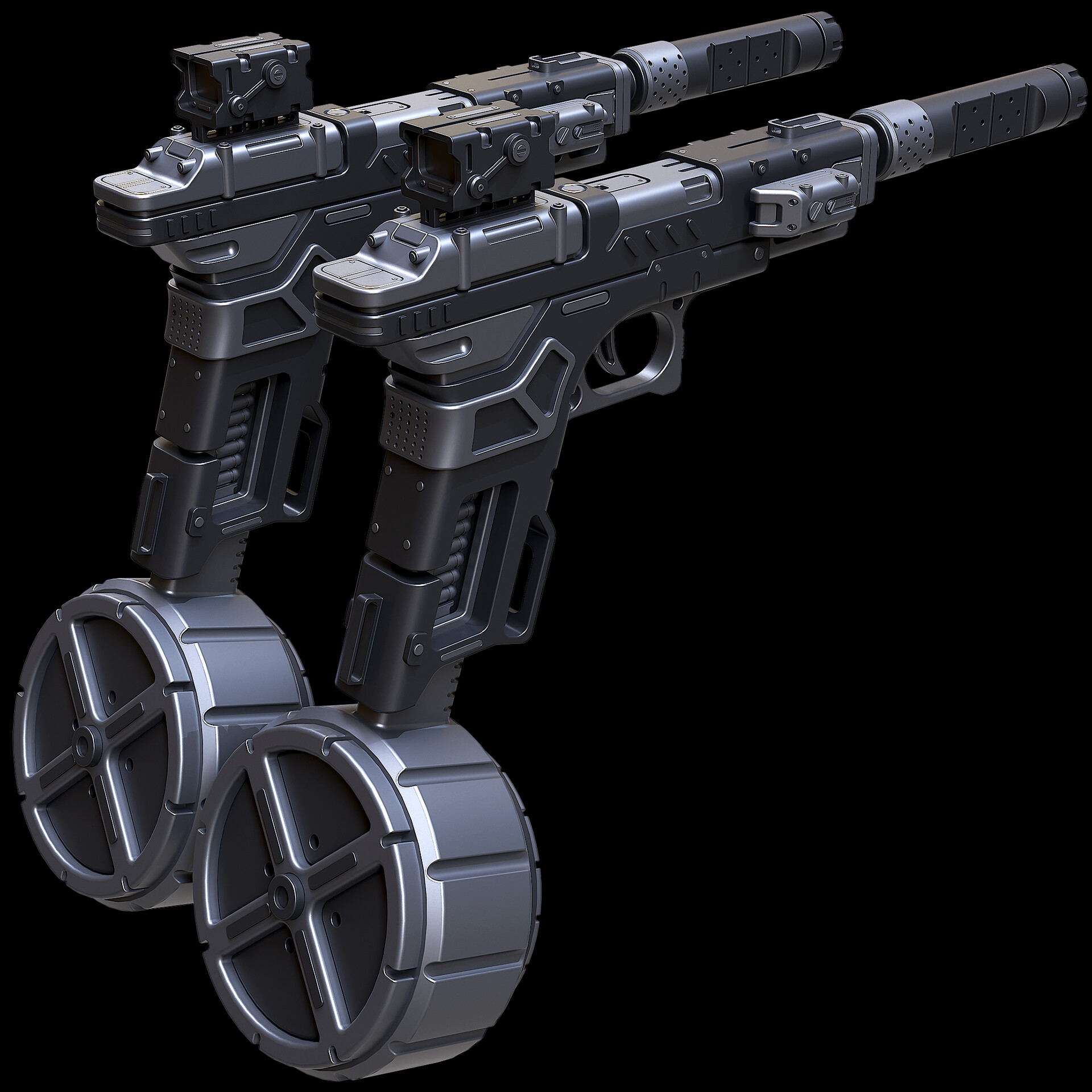 ArtStation - Guns Akimbo - Highpoly