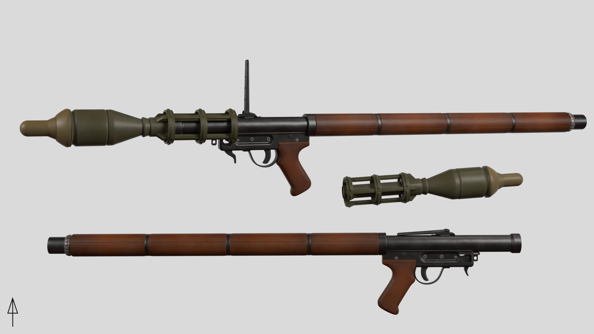 ArtStation - LPG-44 and RPG-1 rocket launcher