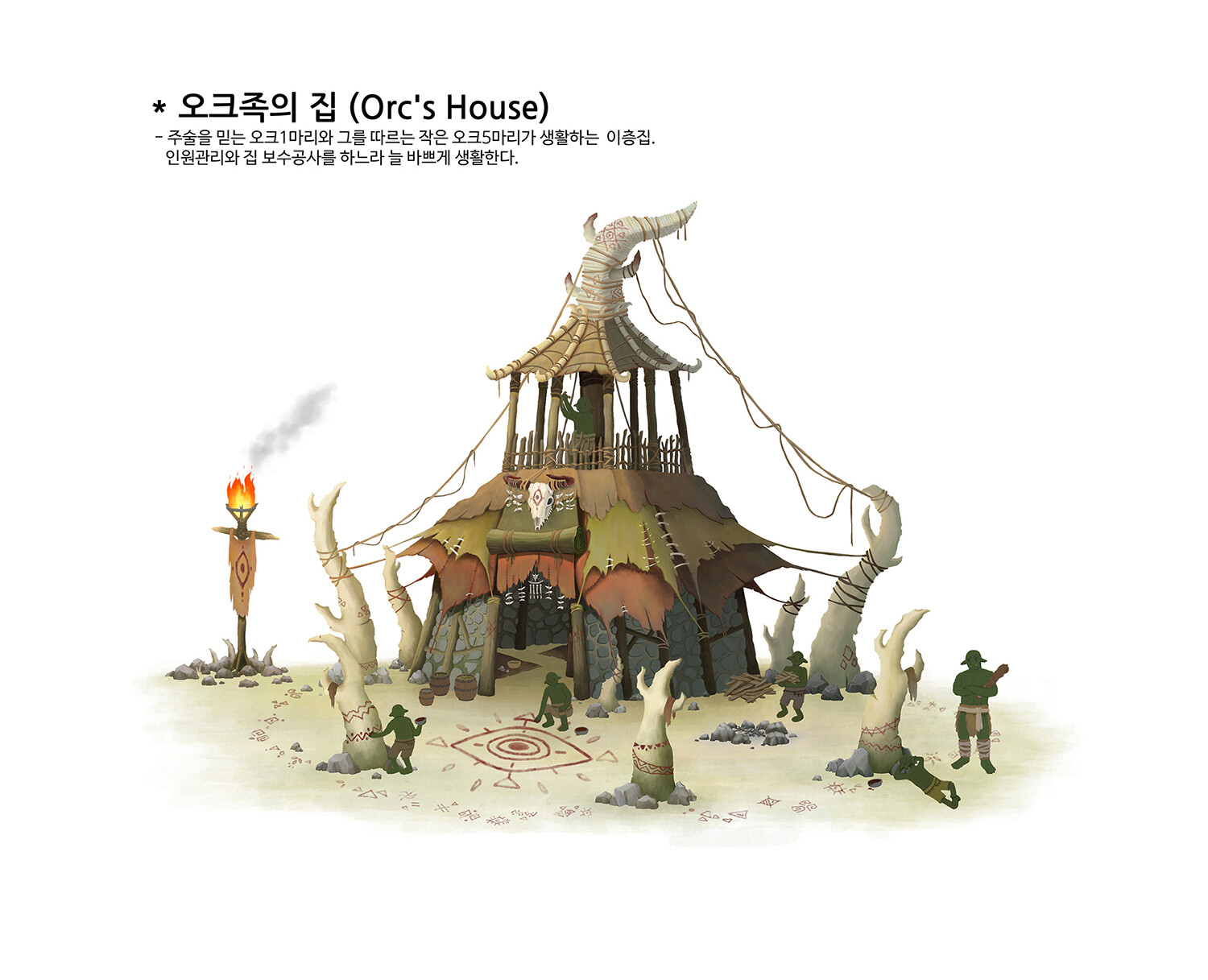 ArtStation - 오크족의 집 (Orc's House)