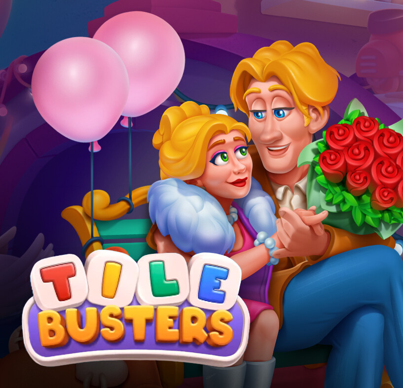 ArtStation - Valentine's Day Scene Painting, Tile Busters