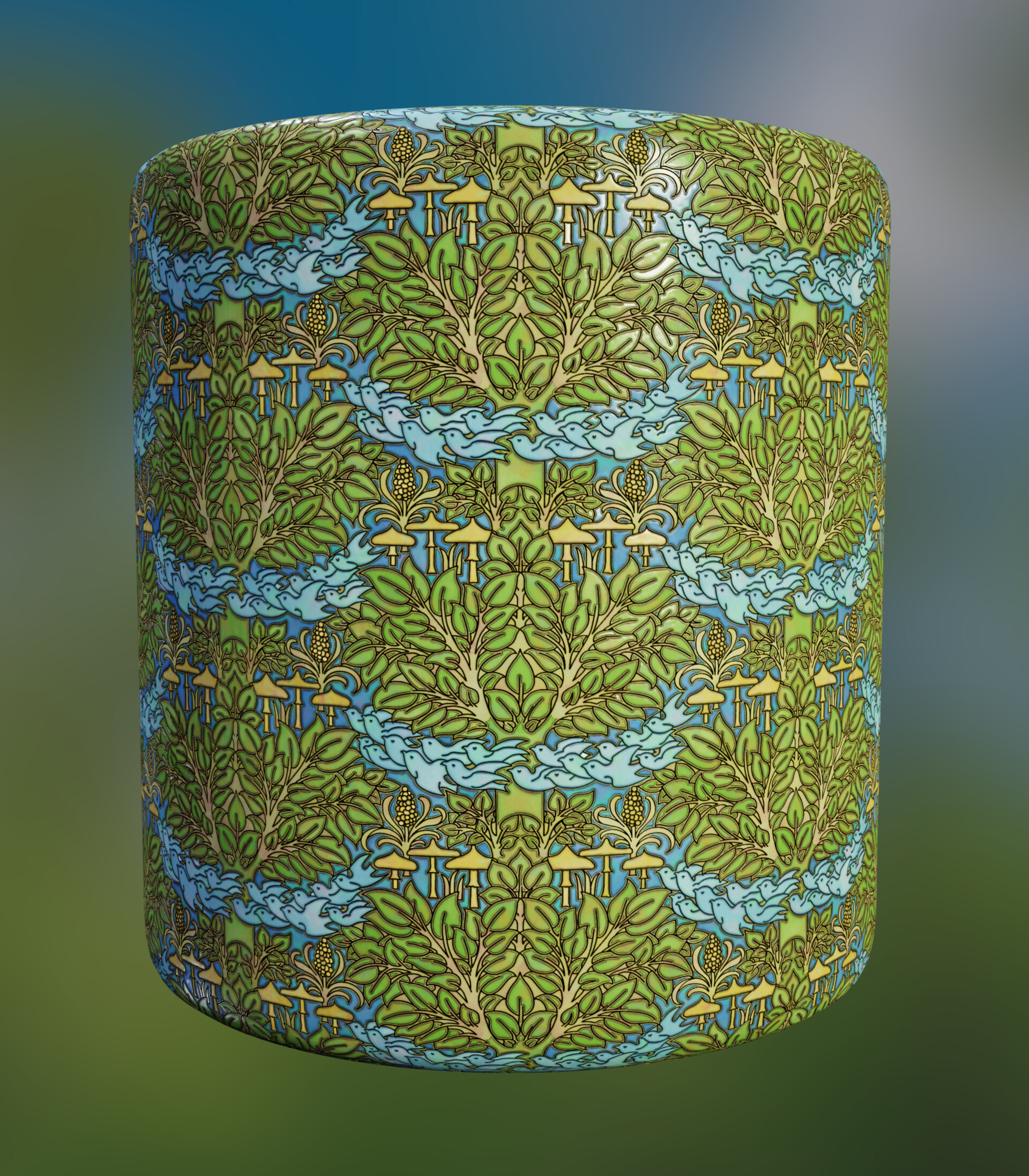 ArtStation - Stylized Wallpaper Pattern Material - Substance Designer