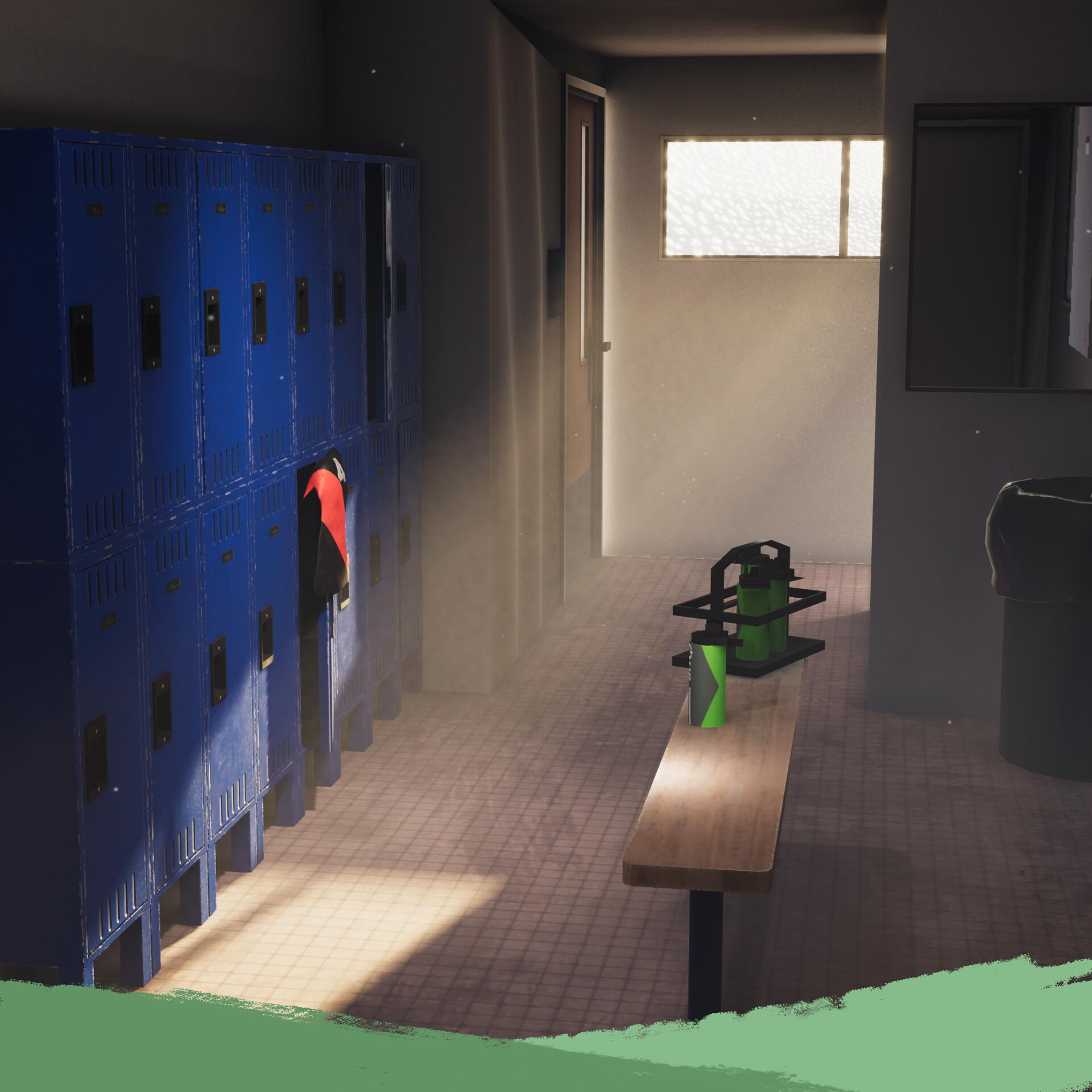ArtStation - School Locker Room