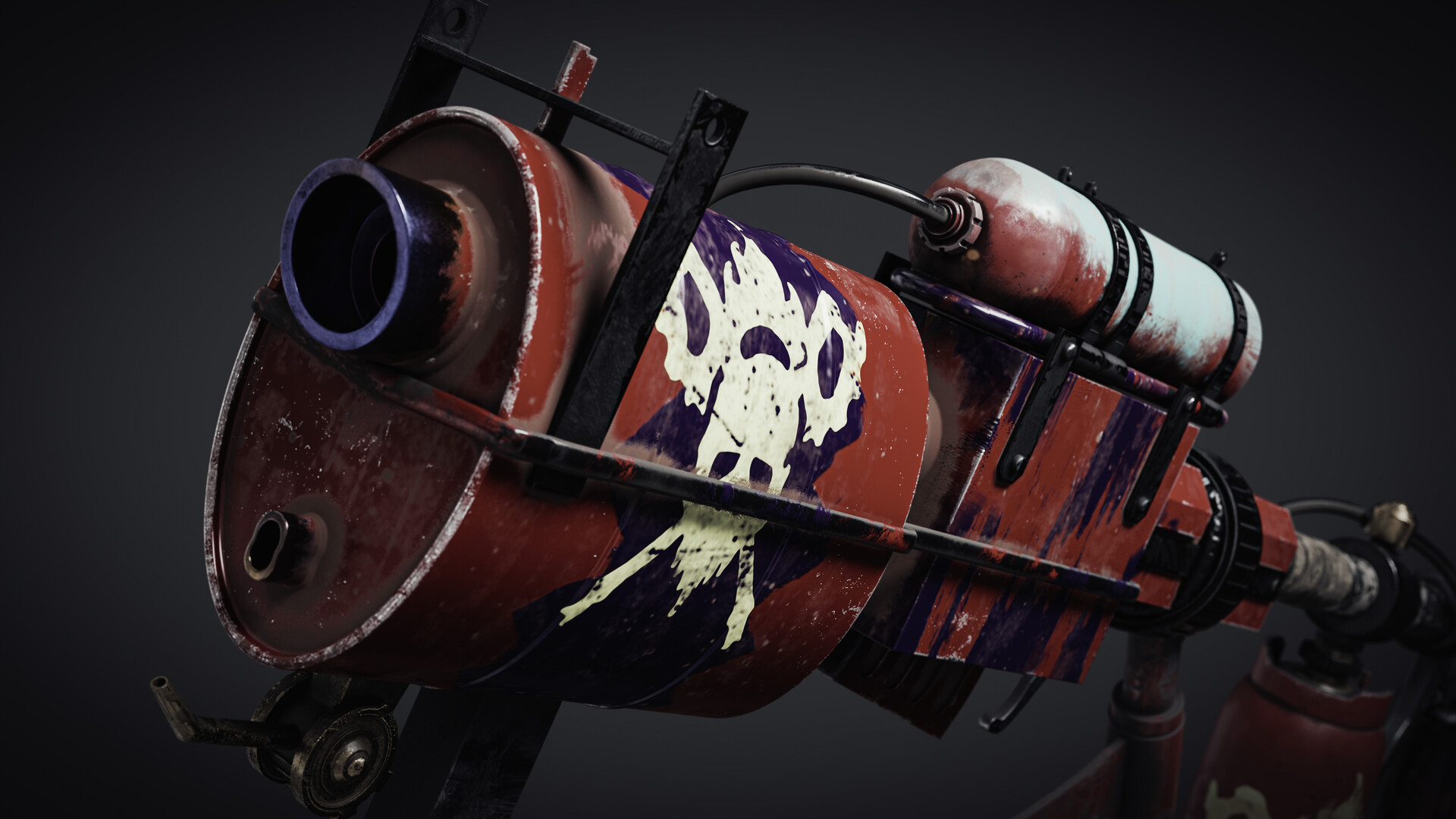 ArtStation - "Fire-Tusk" flamethrower (Concept Art by Felix Sembach)