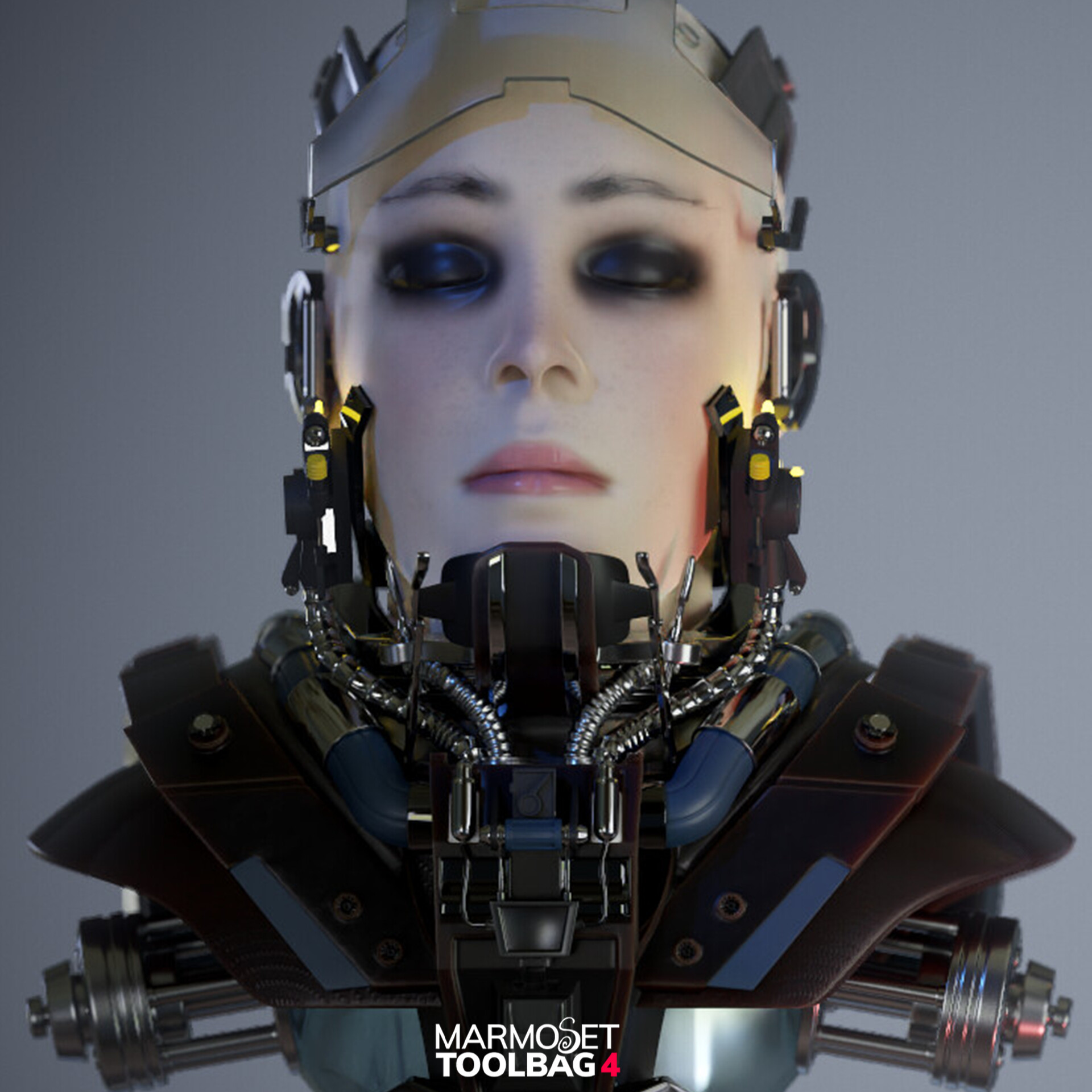 ArtStation - Cyborg female bust