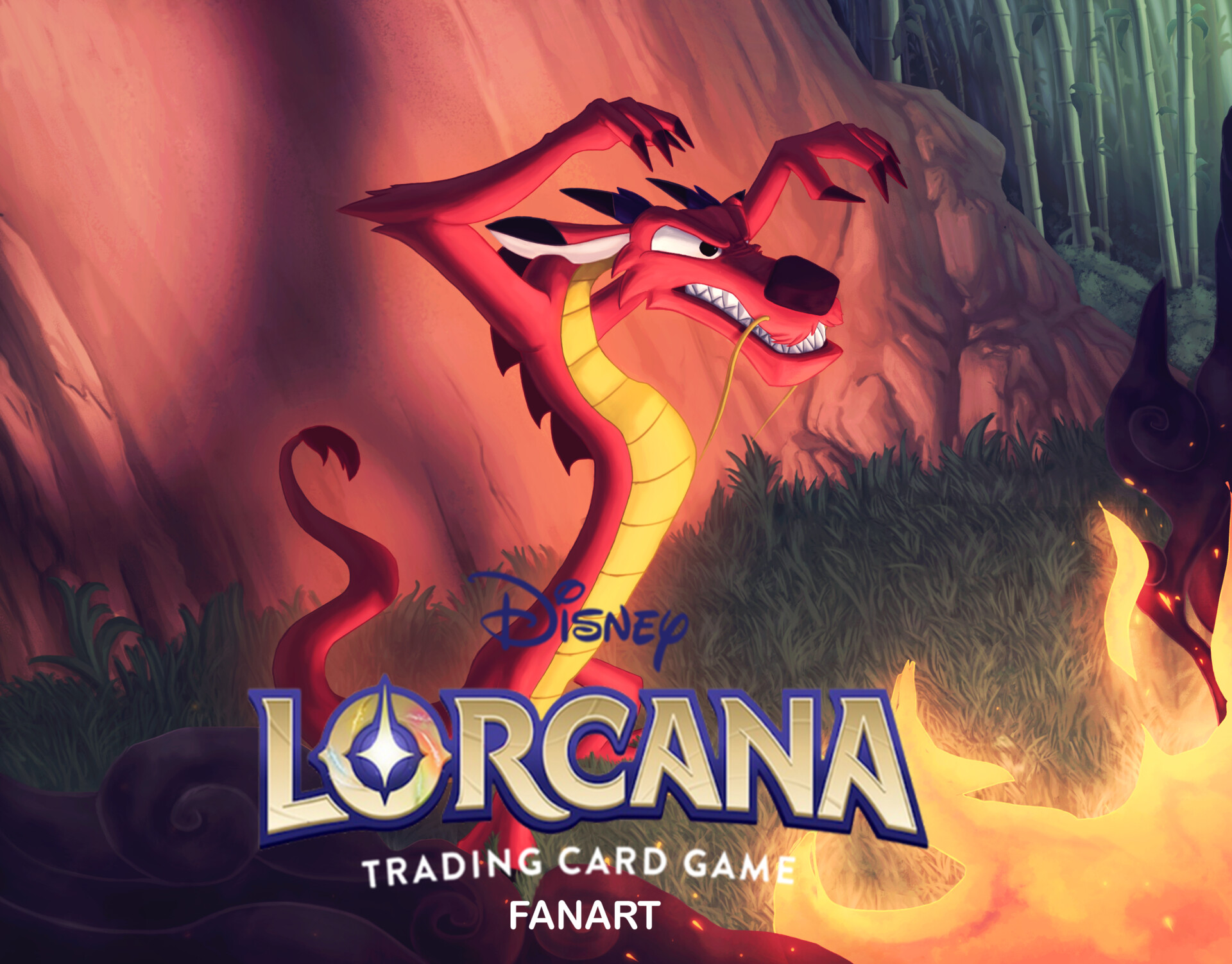 ArtStation - Card Mushu Fanart - Disney Lorcana