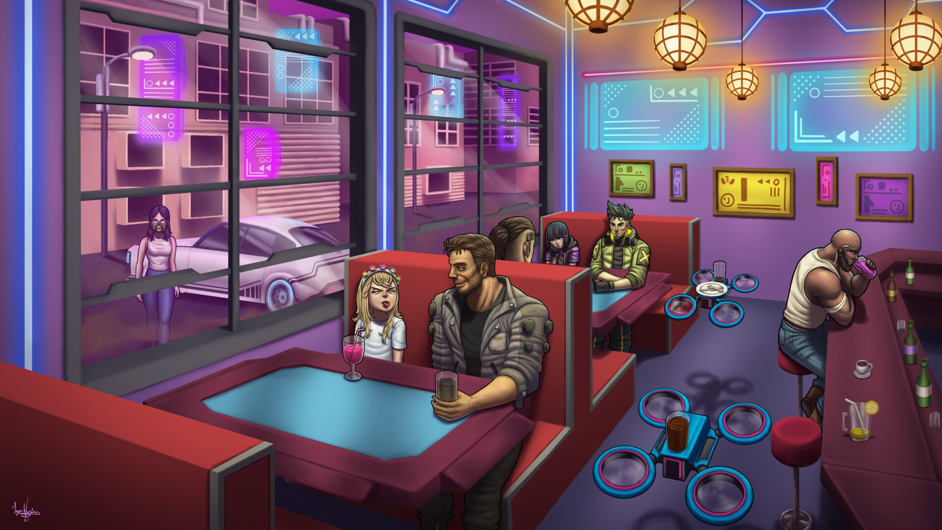 ArtStation - Cyberpunk Dinner