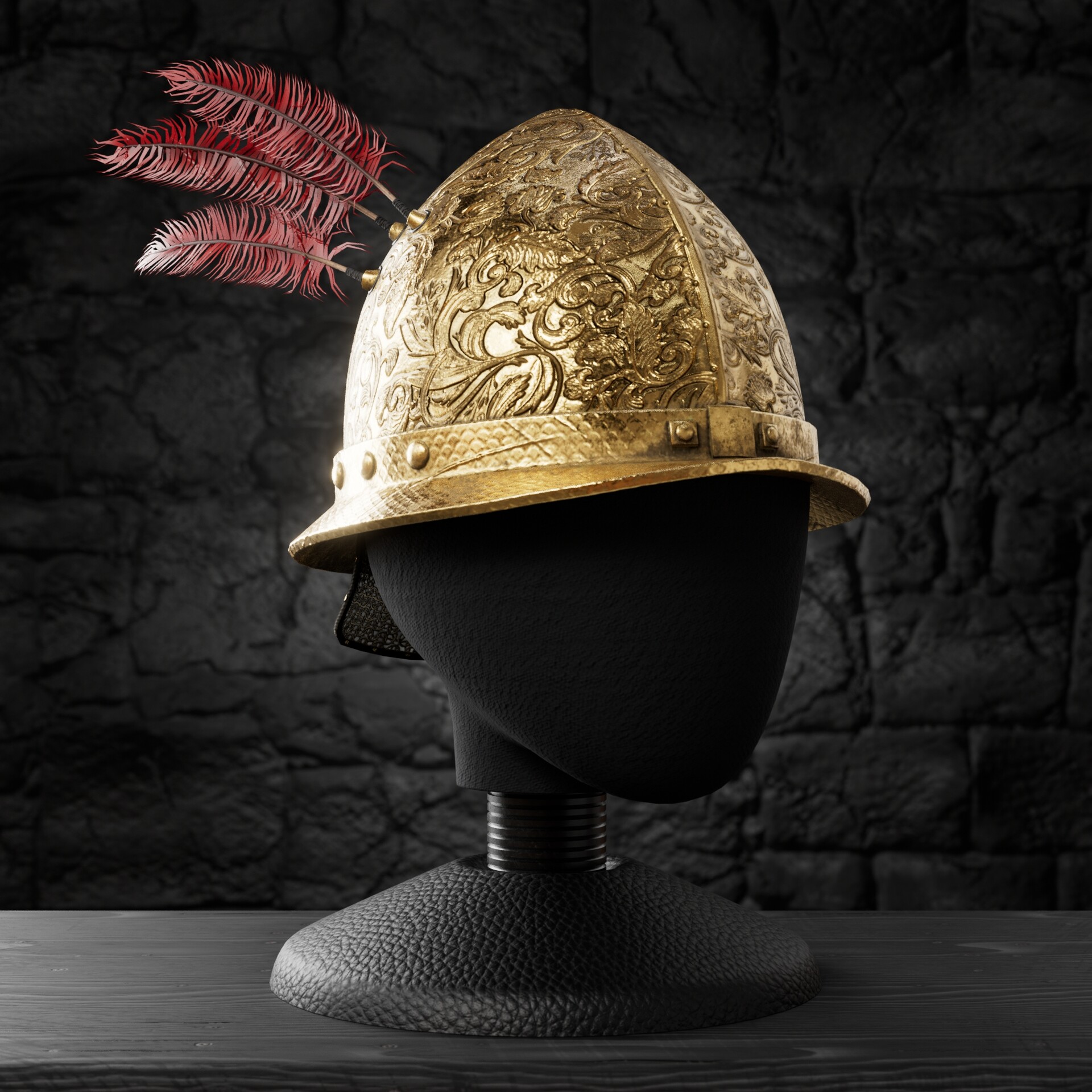 ArtStation - Gold Helmet