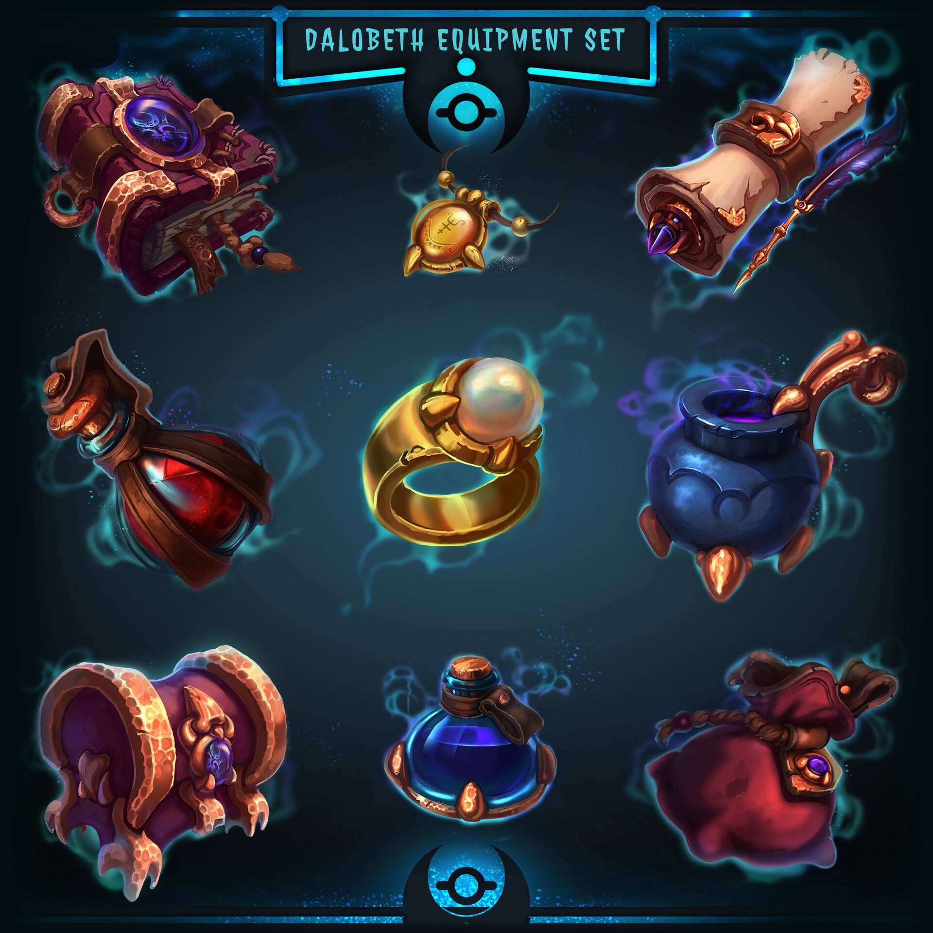 ArtStation - DnD wizard equipment set