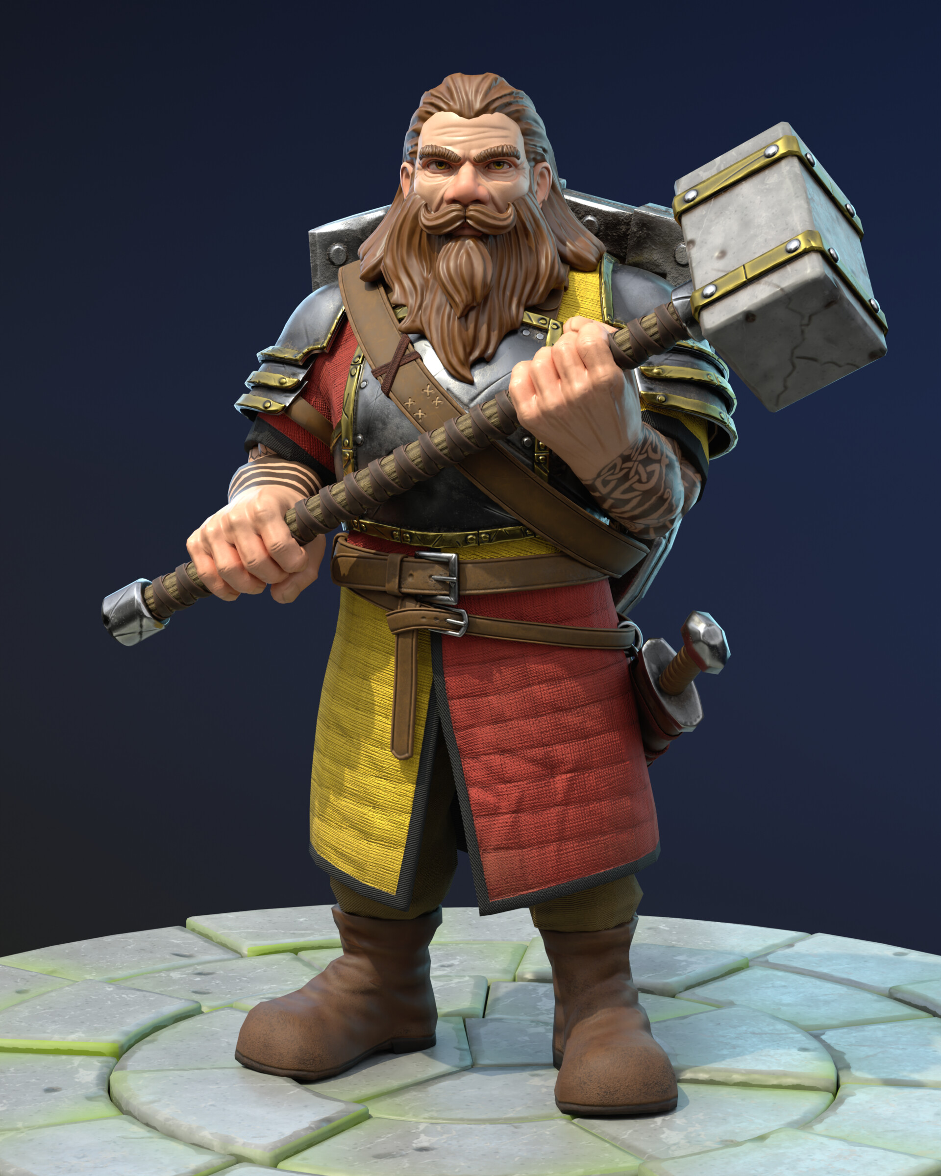 ArtStation - Dwarf warrior
