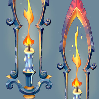 ArtStation - Stylized sword candlestick