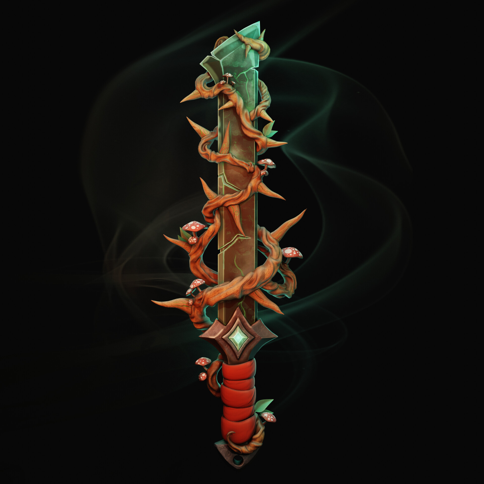 ArtStation - Sword with mushrooms
