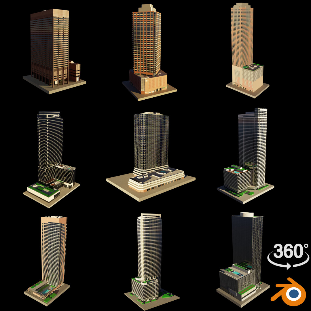 ArtStation - Chicago Building Set