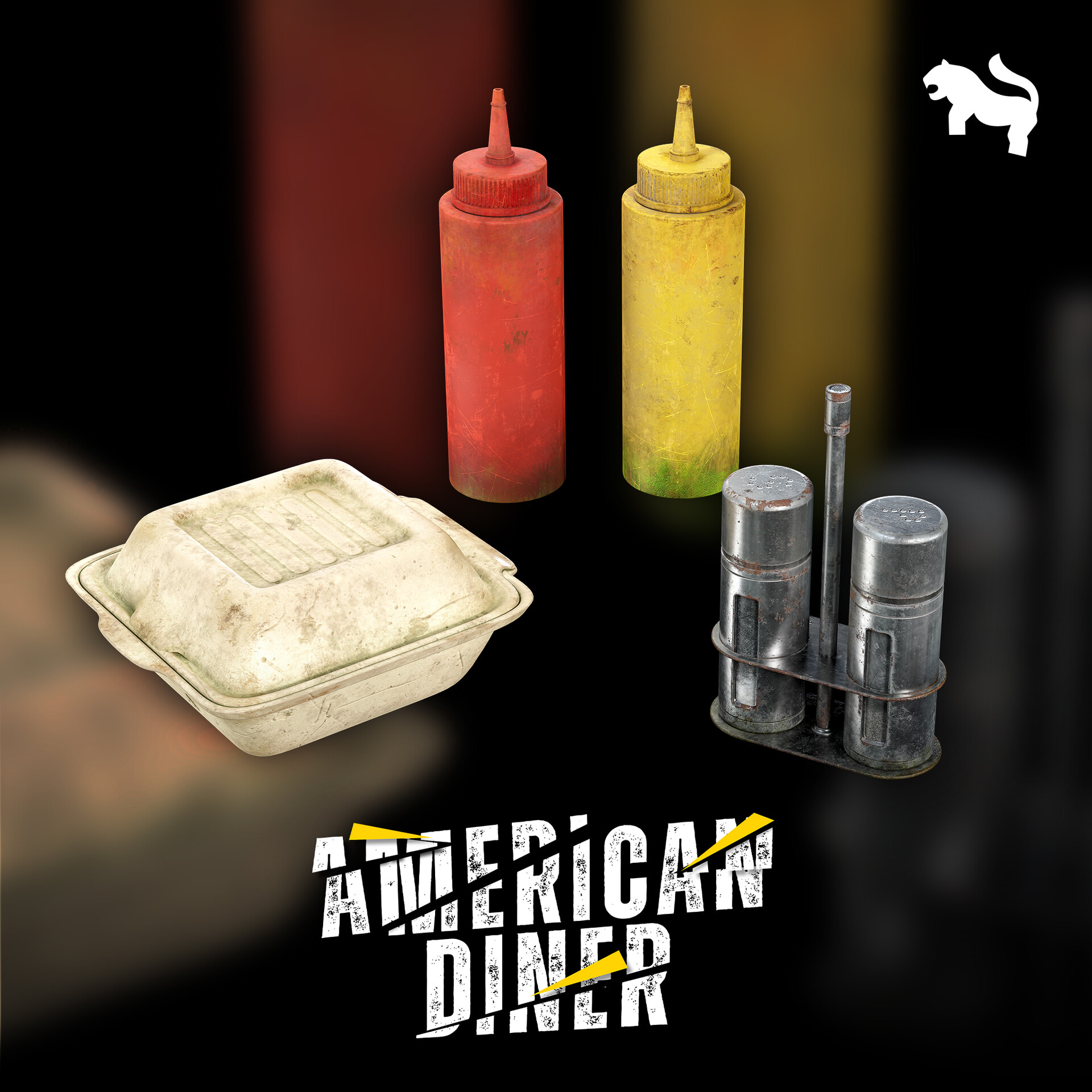 ArtStation - Meal Set | Post Apocalyptic American Diner