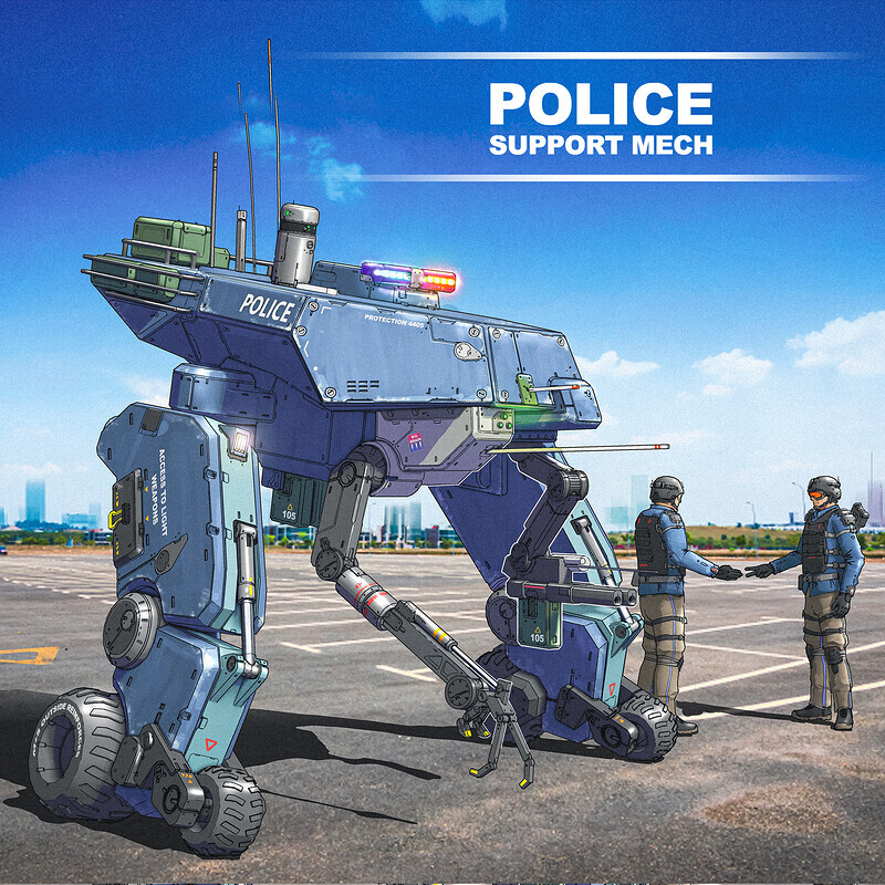 ArtStation - Police Support Mech