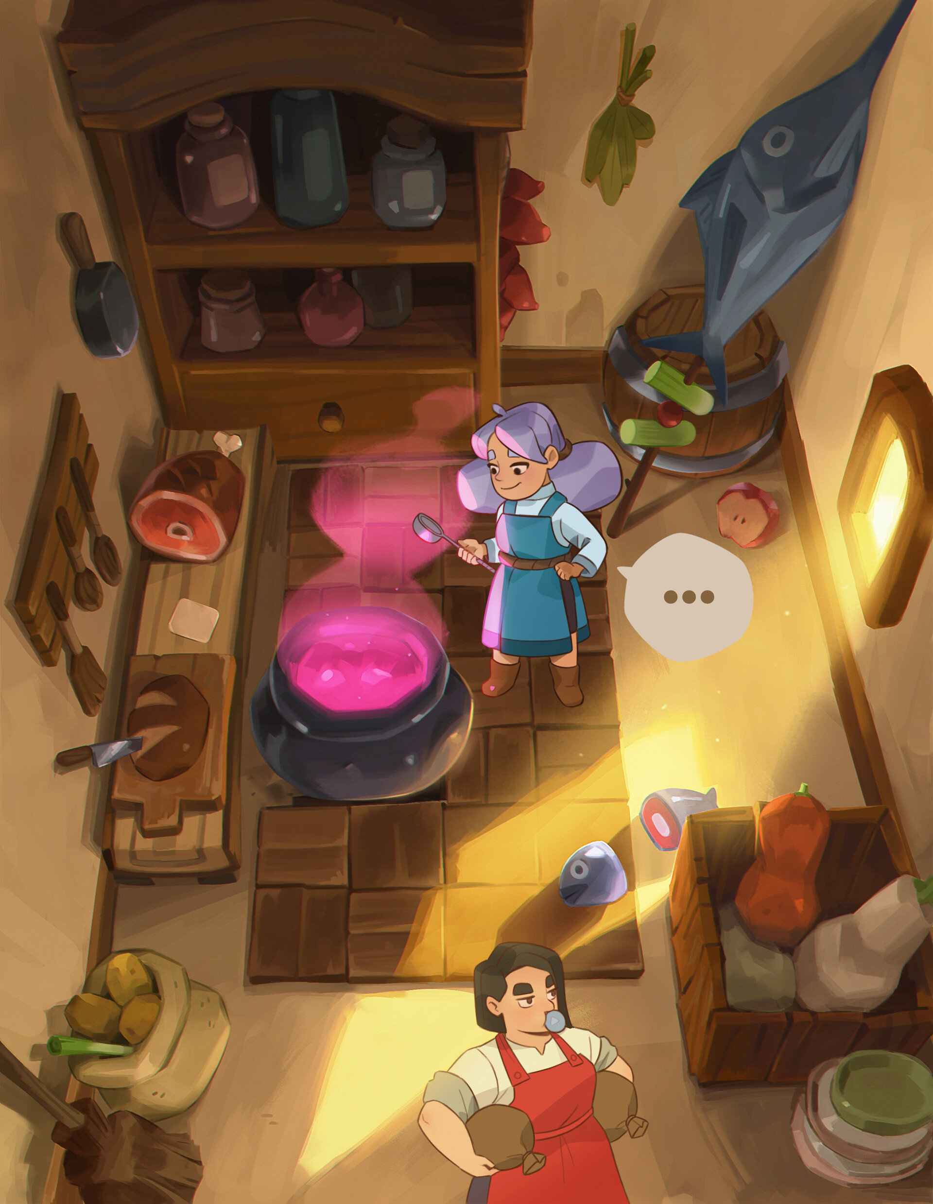 ArtStation - kitchen map theme🍖