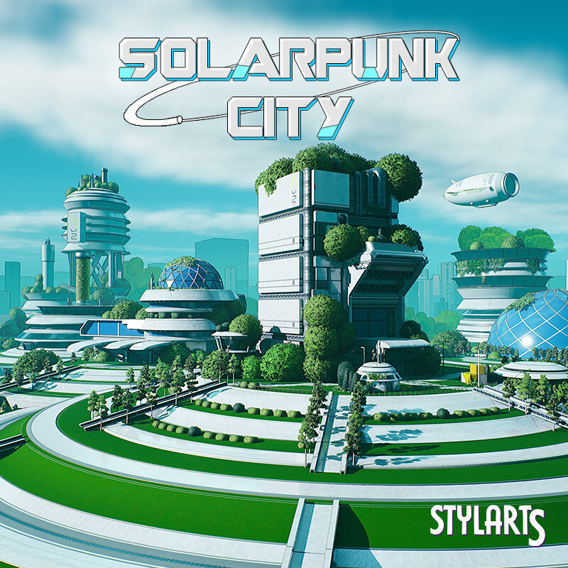ArtStation - Stylized Solarpunk City