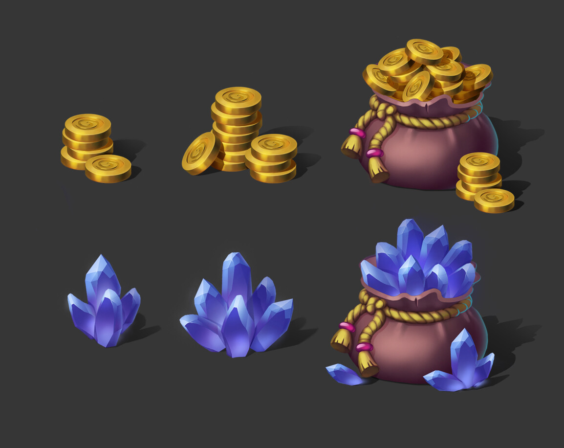 ArtStation - GUI and game currency