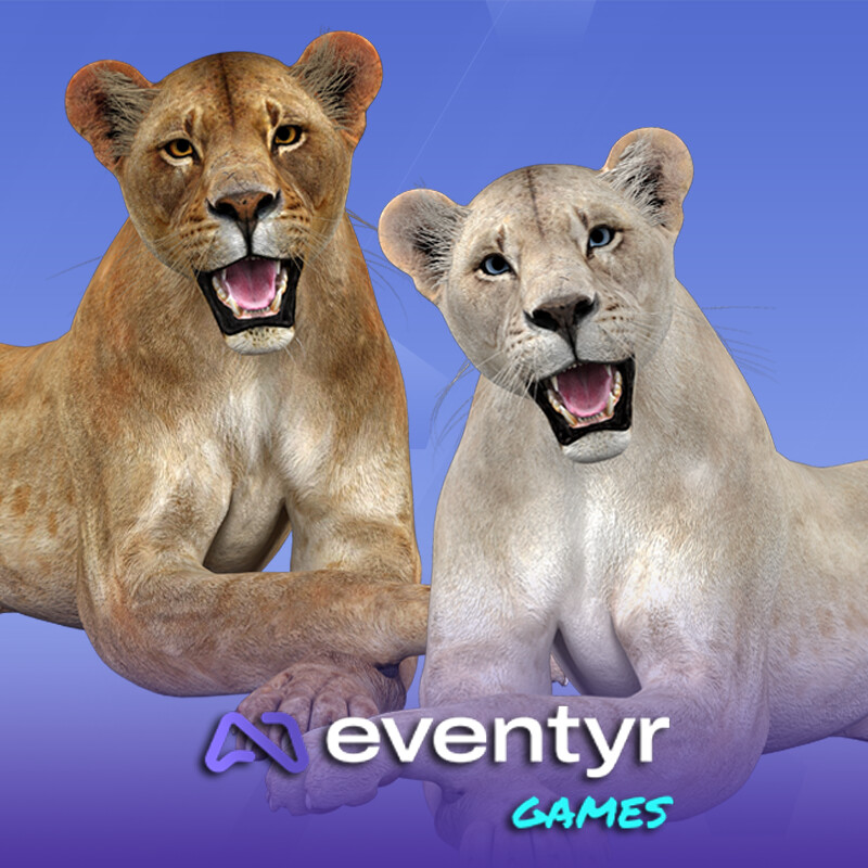 ArtStation - Lioness and White lioness