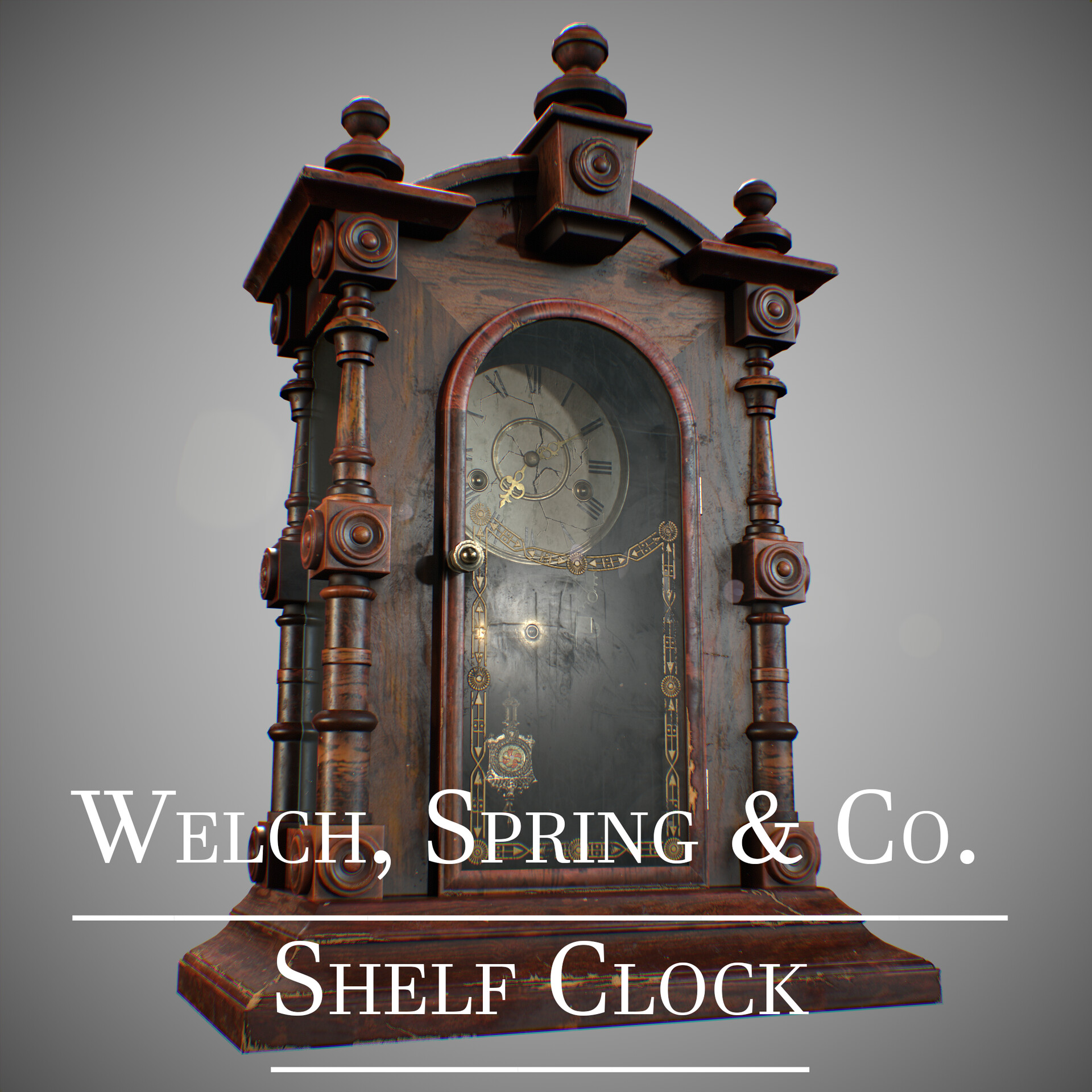 ArtStation - Patti V.P. Welch, Spring & Co. Shelf Clock