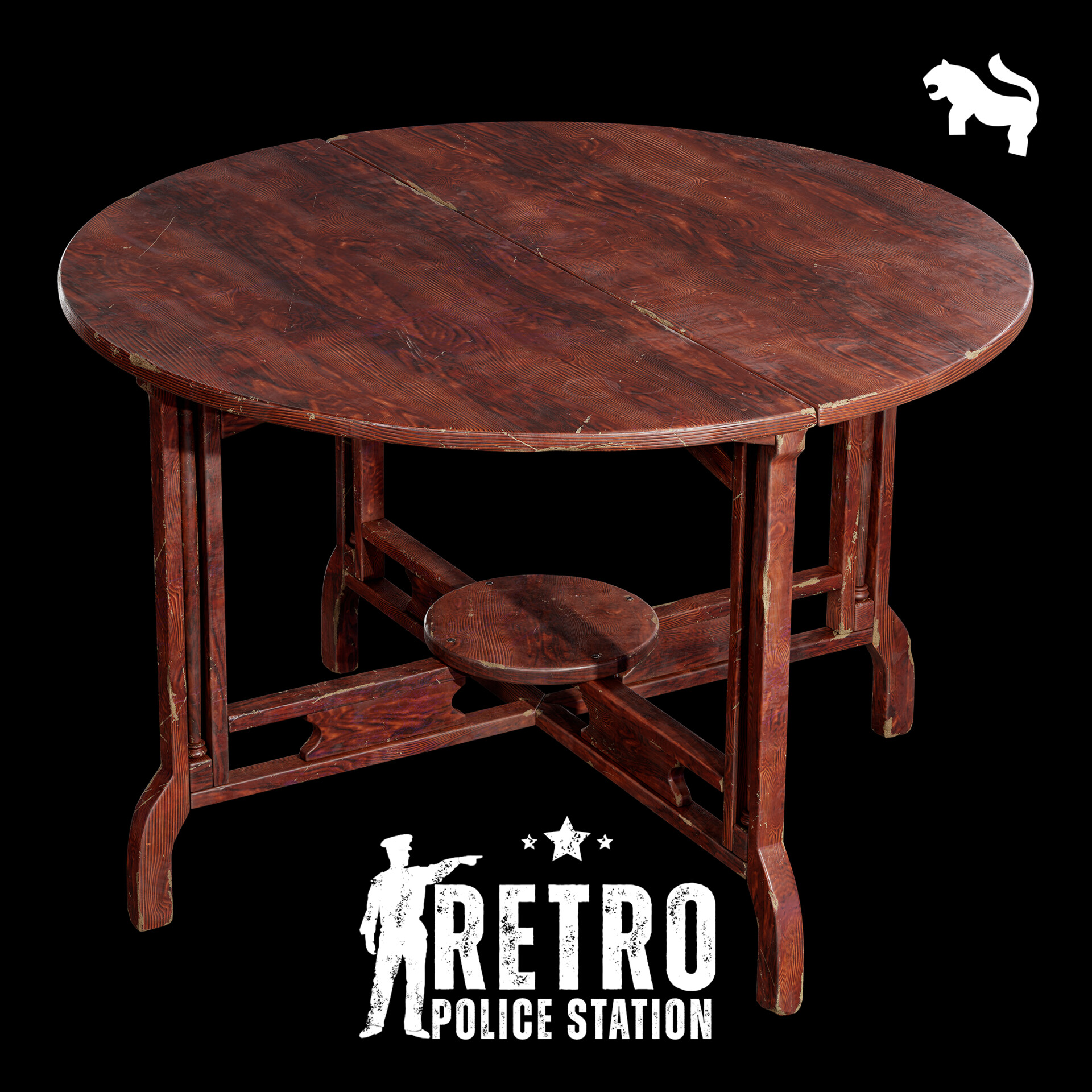 ArtStation - Retro Police Station - Coffee Table