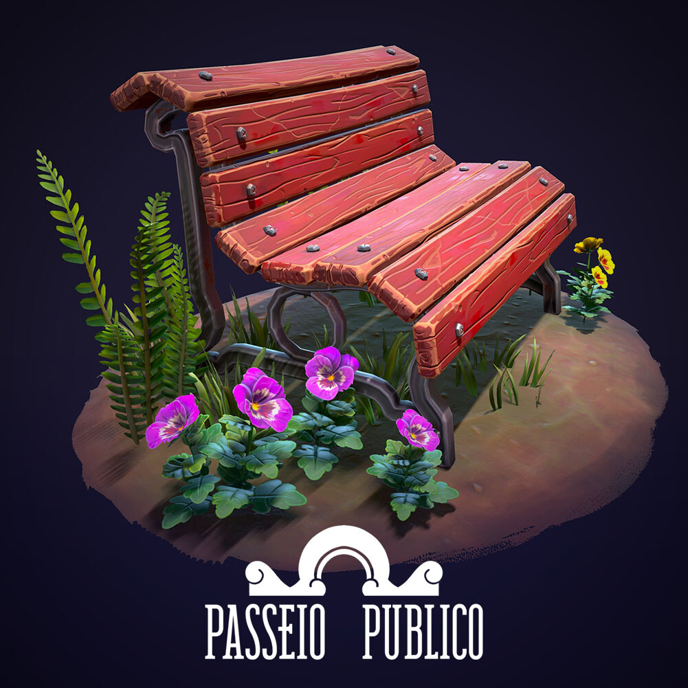 ArtStation - Park Bench