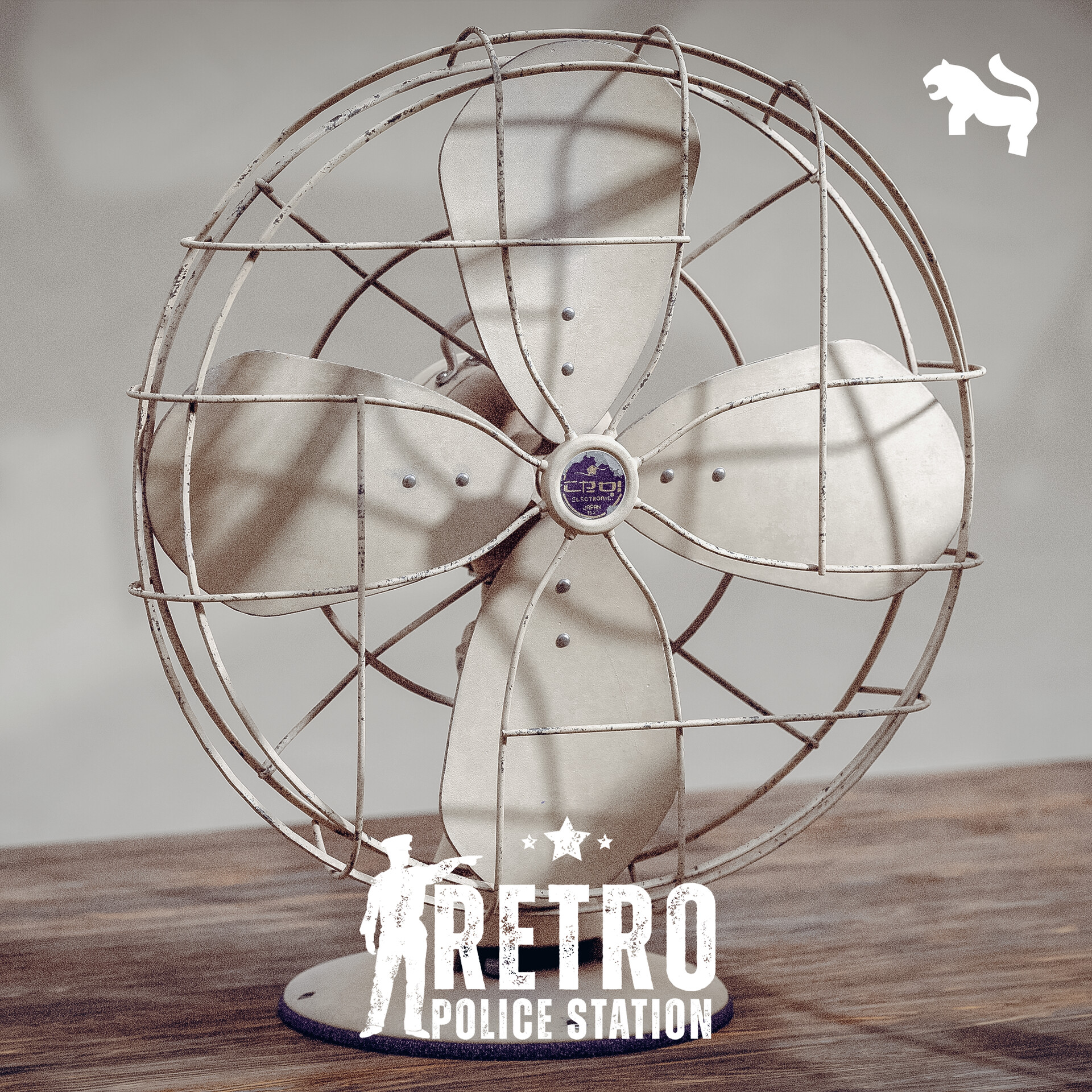ArtStation - Retro Police Station Environment - Table Fan