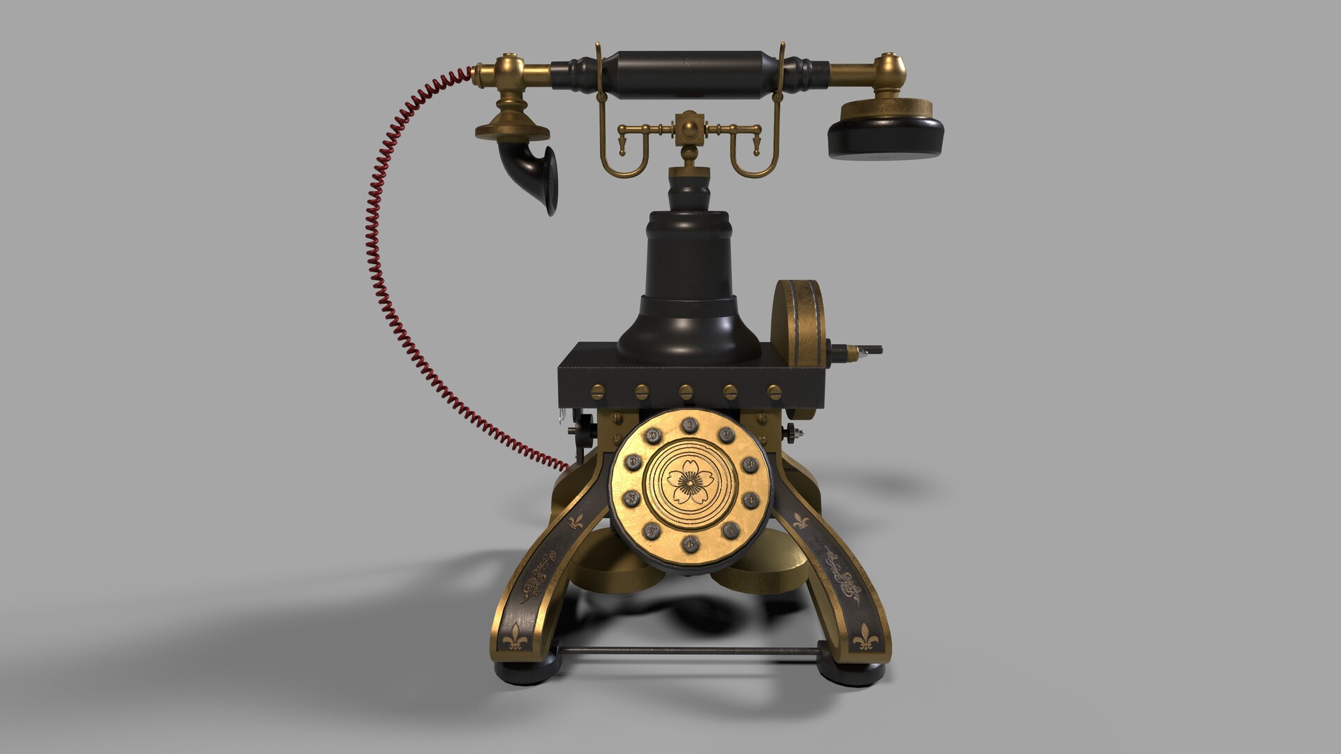 ArtStation - old phone 3d model prop