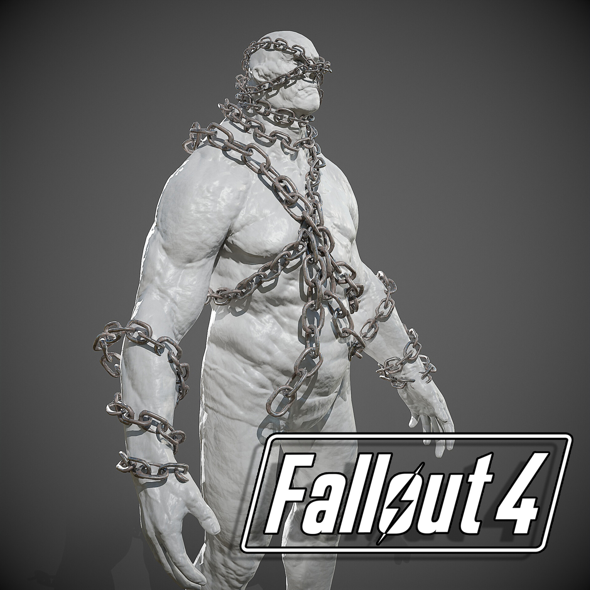 ArtStation - Fallout 4 3D Super Mutant Chains.