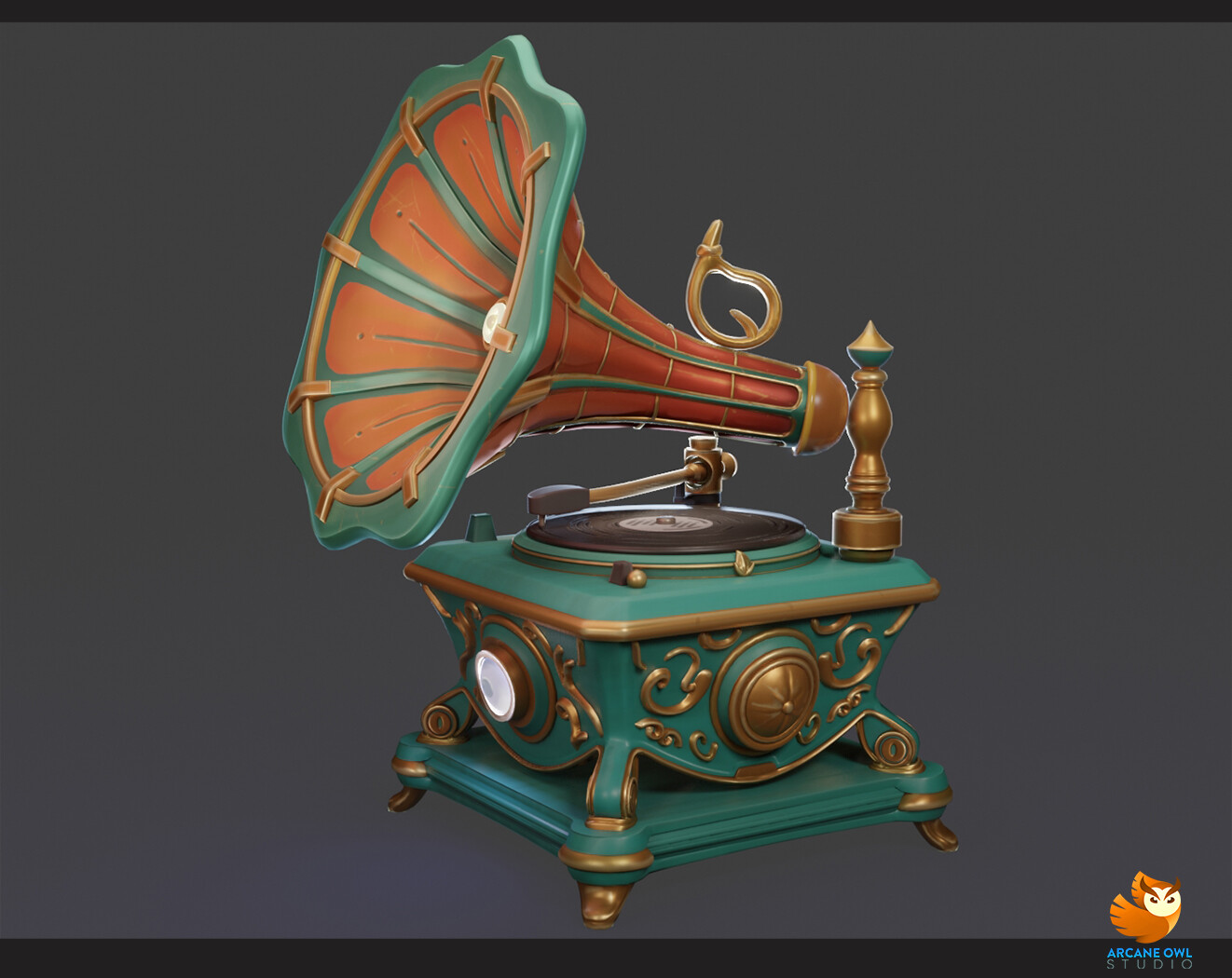 ArtStation - Stylized gramophone