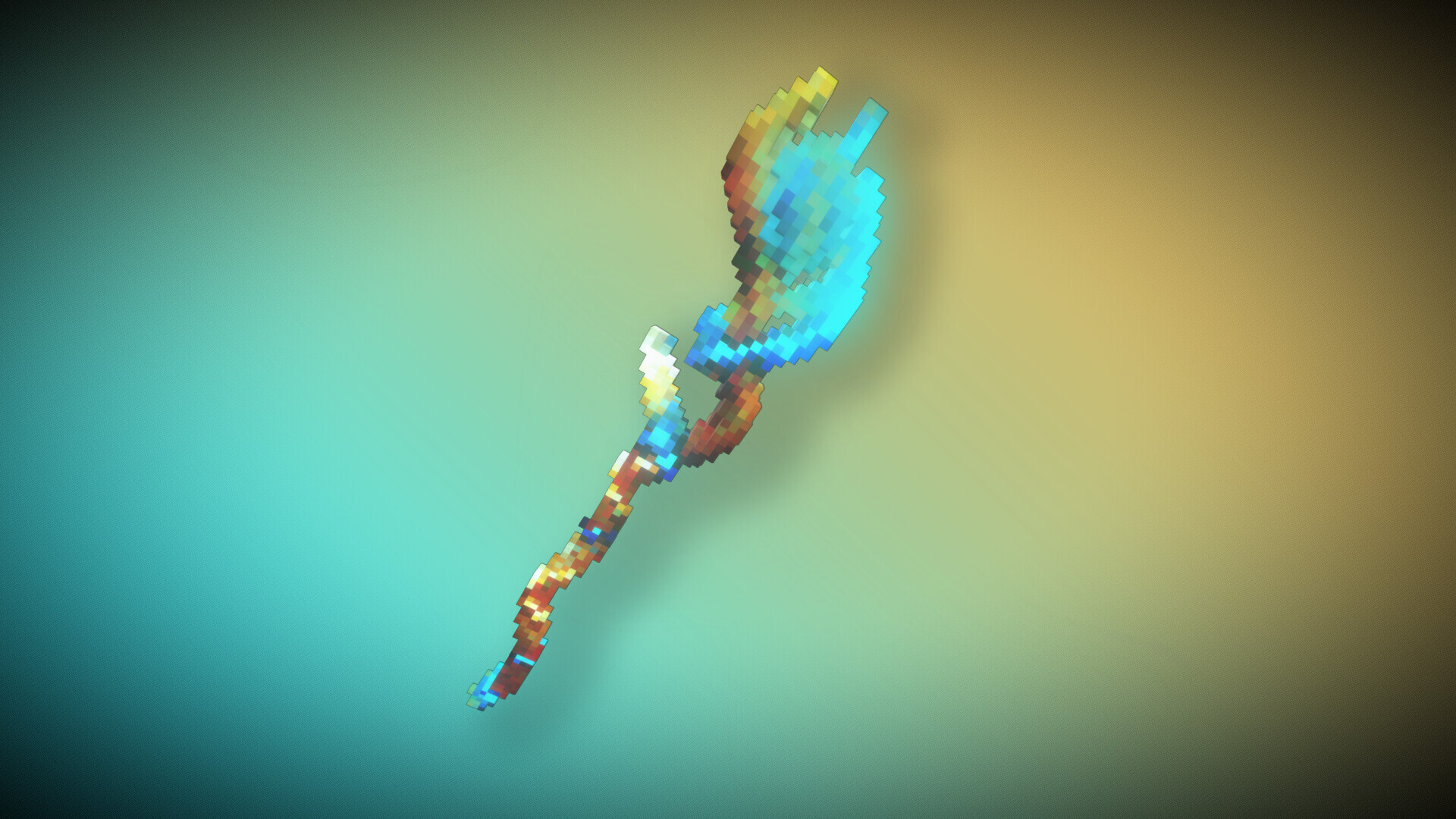 ArtStation - Water Staff / Voxel Style