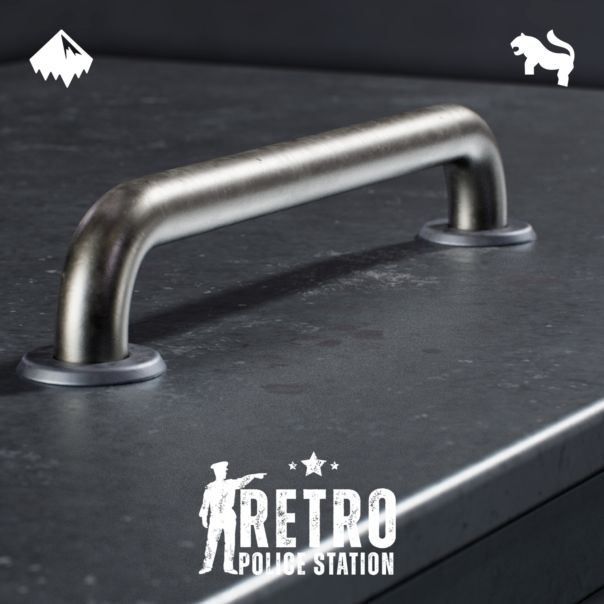 ArtStation - Retro Police Station / Interrogation Table