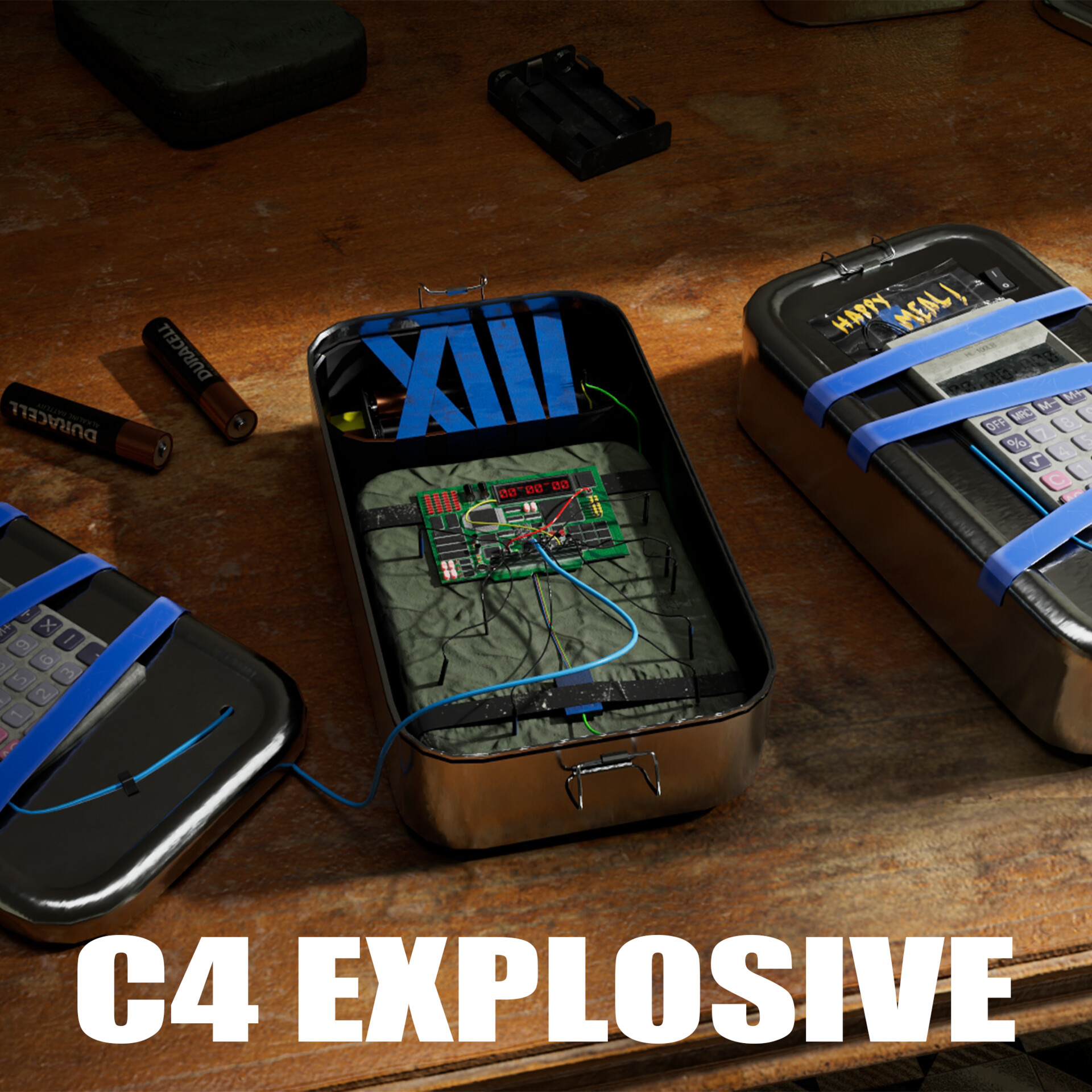 ArtStation - C4 Explosive inside the Lunchbox